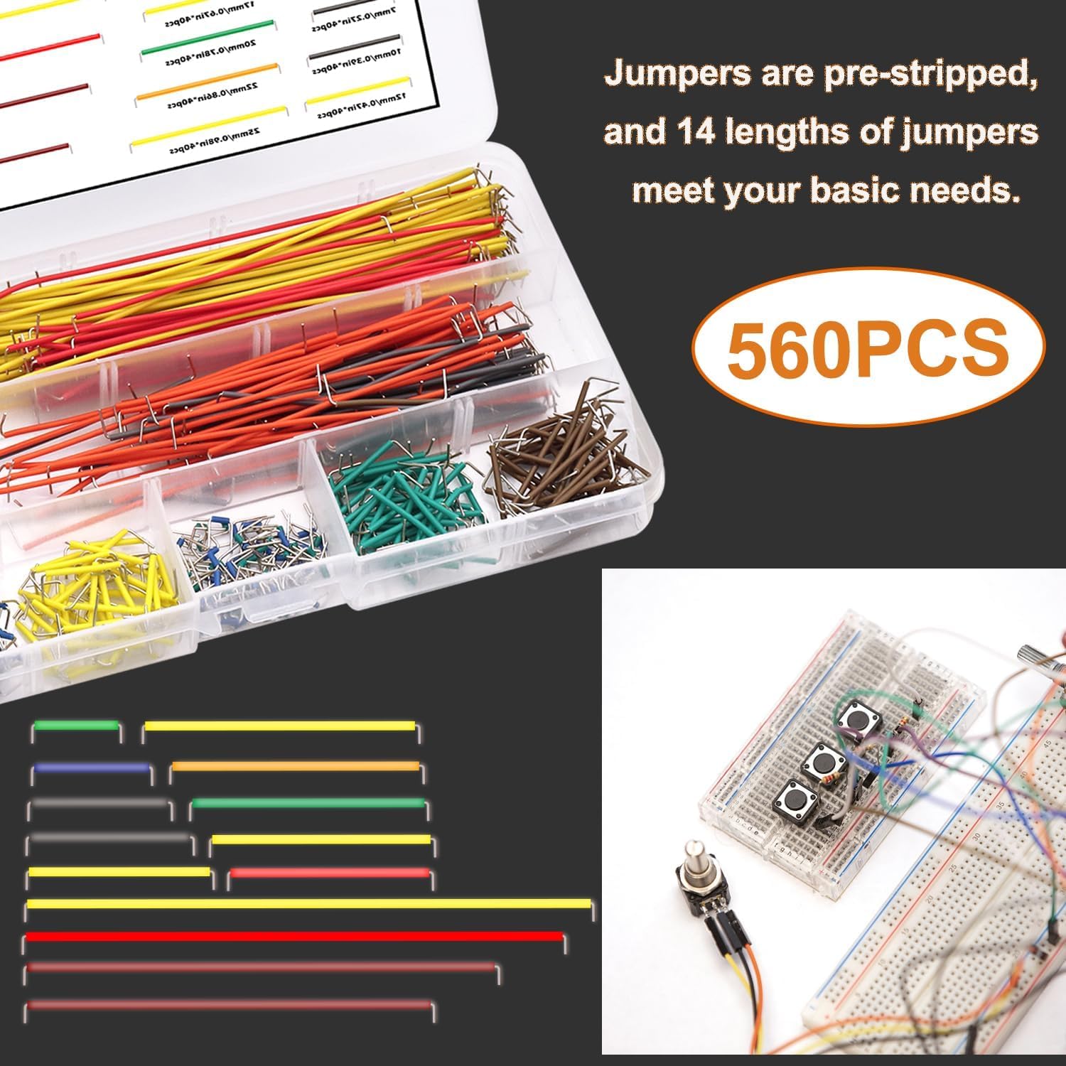 Snapklik.com : Sunxeke 560Pcs Breadboard And Jumper Wire Kit PCB ...