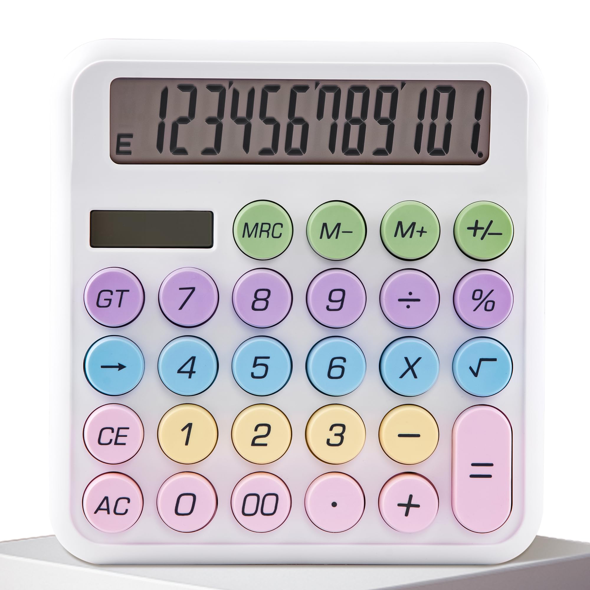Snapklik.com : Desktop Calculator, White Mechanical, Cute 12 Digit Desk ...