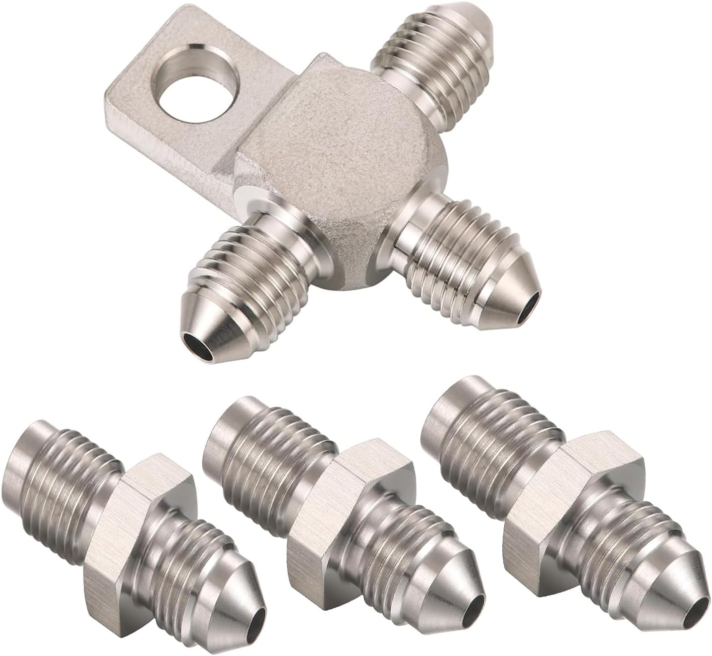 Amazon.com: Baieasy Stainless Steel 3AN Male Brake Line Tee Block ...
