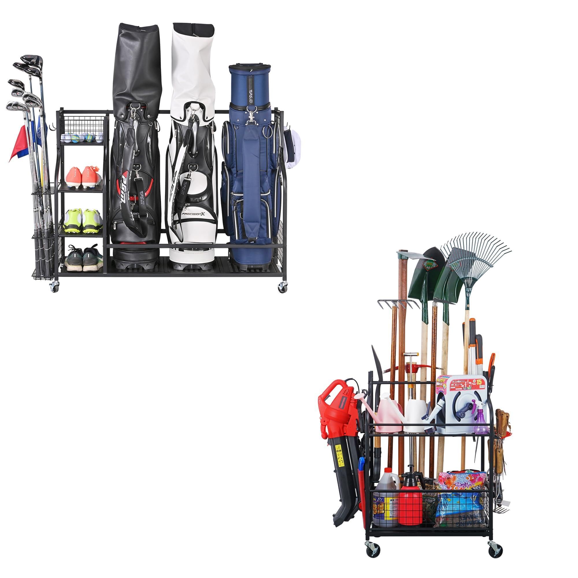 Amazon.com : Mythinglogic 3 Golf Bags Storage Organizer-Extra Large ...