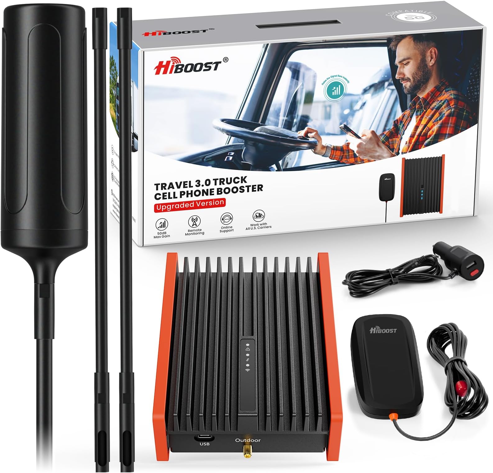 Amazon.com: HiBoost RV Cell Phone Signal Booster|Travel 2.0 RV Booster ...
