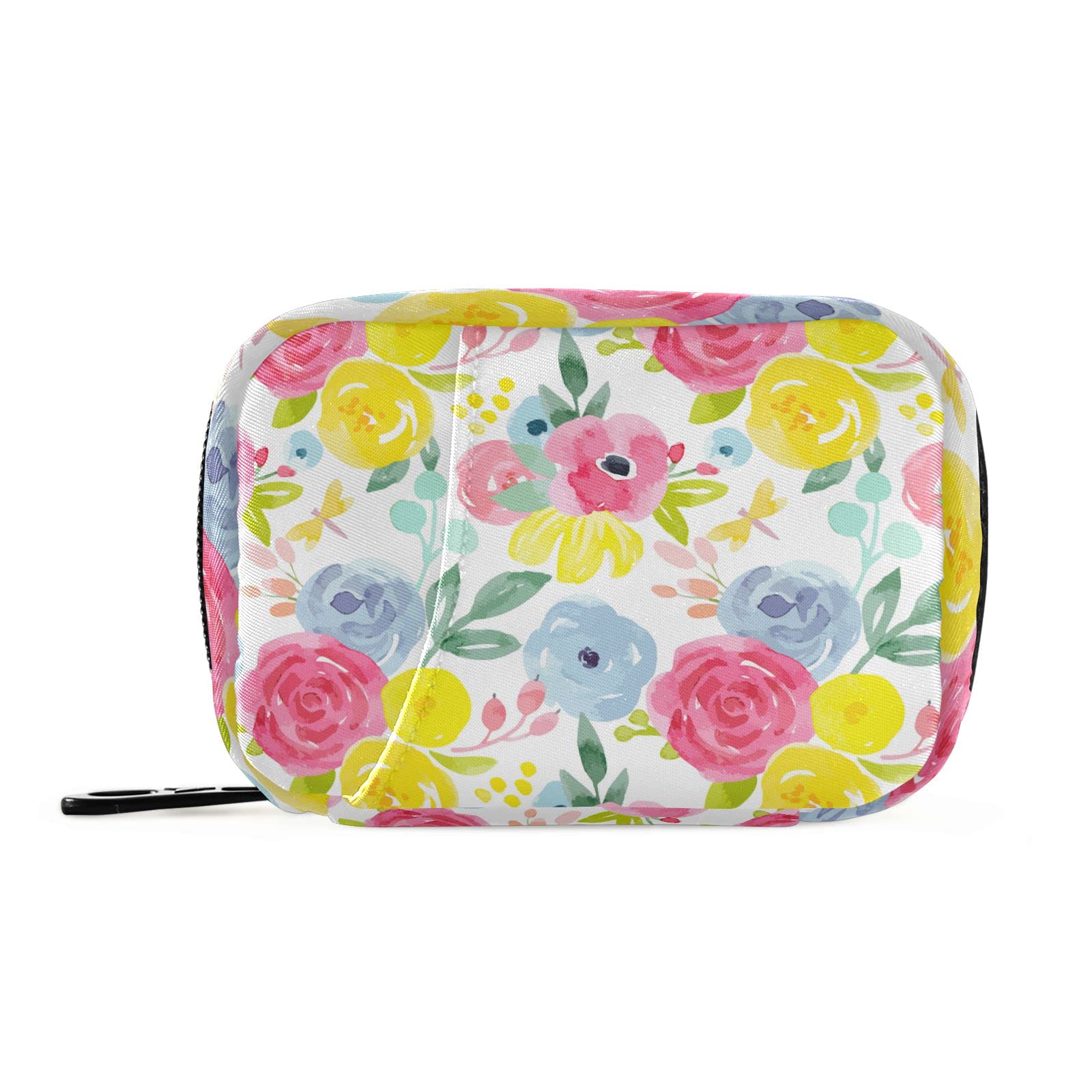 Amazon.com: Summer Floral Pill Organizer Case Watercolor Color Flowers ...