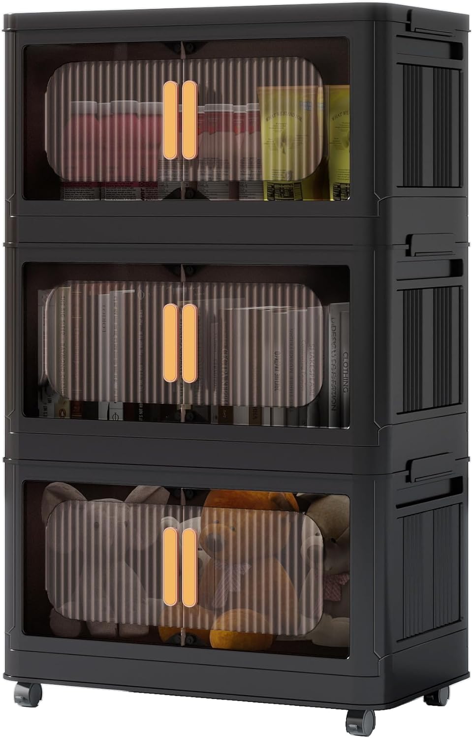 Amazon.com: Side Wide Folding Storage Cabinet, 20" Side Stackable ...