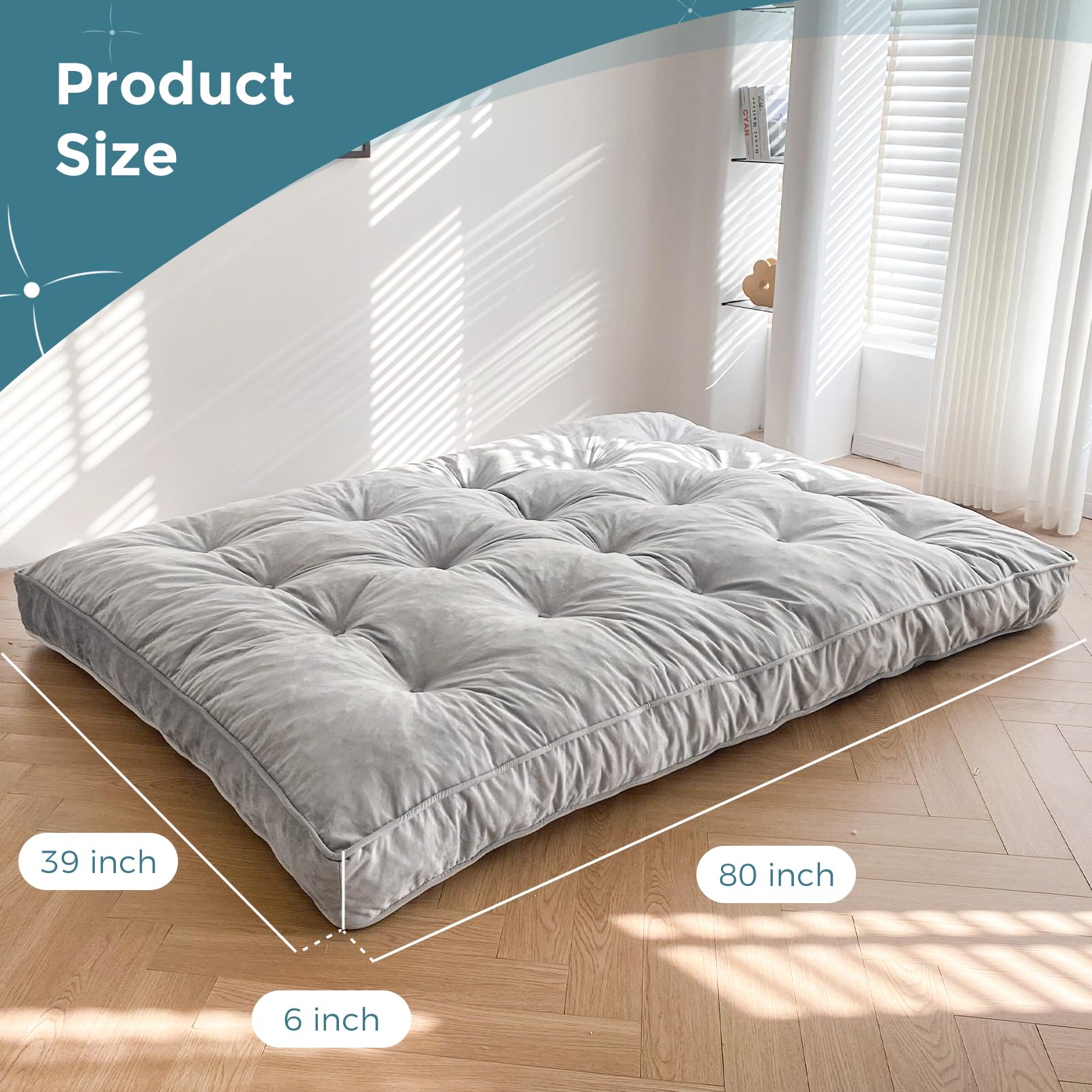 Snapklik.com : MAXYOYO 6" Daybed Futon Mattress Twin Size, Velvet Thick ...