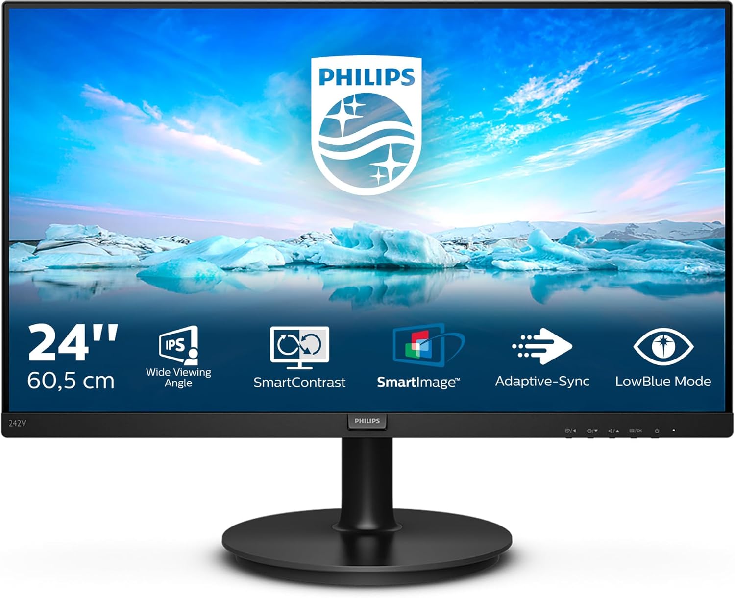 Philips 242V8A - 24 Inch FHD Monitor,75Hz, 4ms, IPS, Speakers, adaptive ...