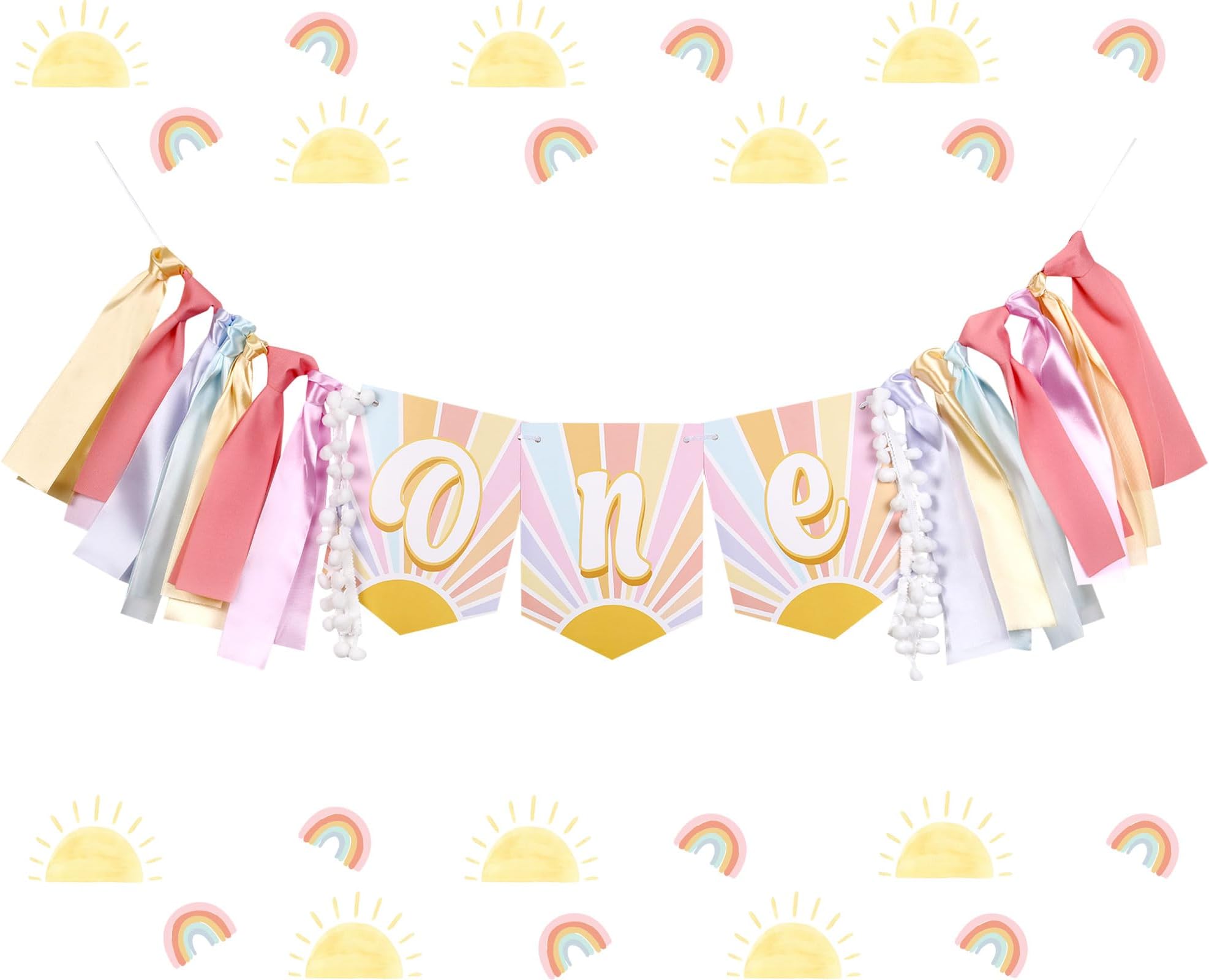 Amazon.com: Boho Sun Birthday Banner - First Trip, Around The Sun, Boho ...