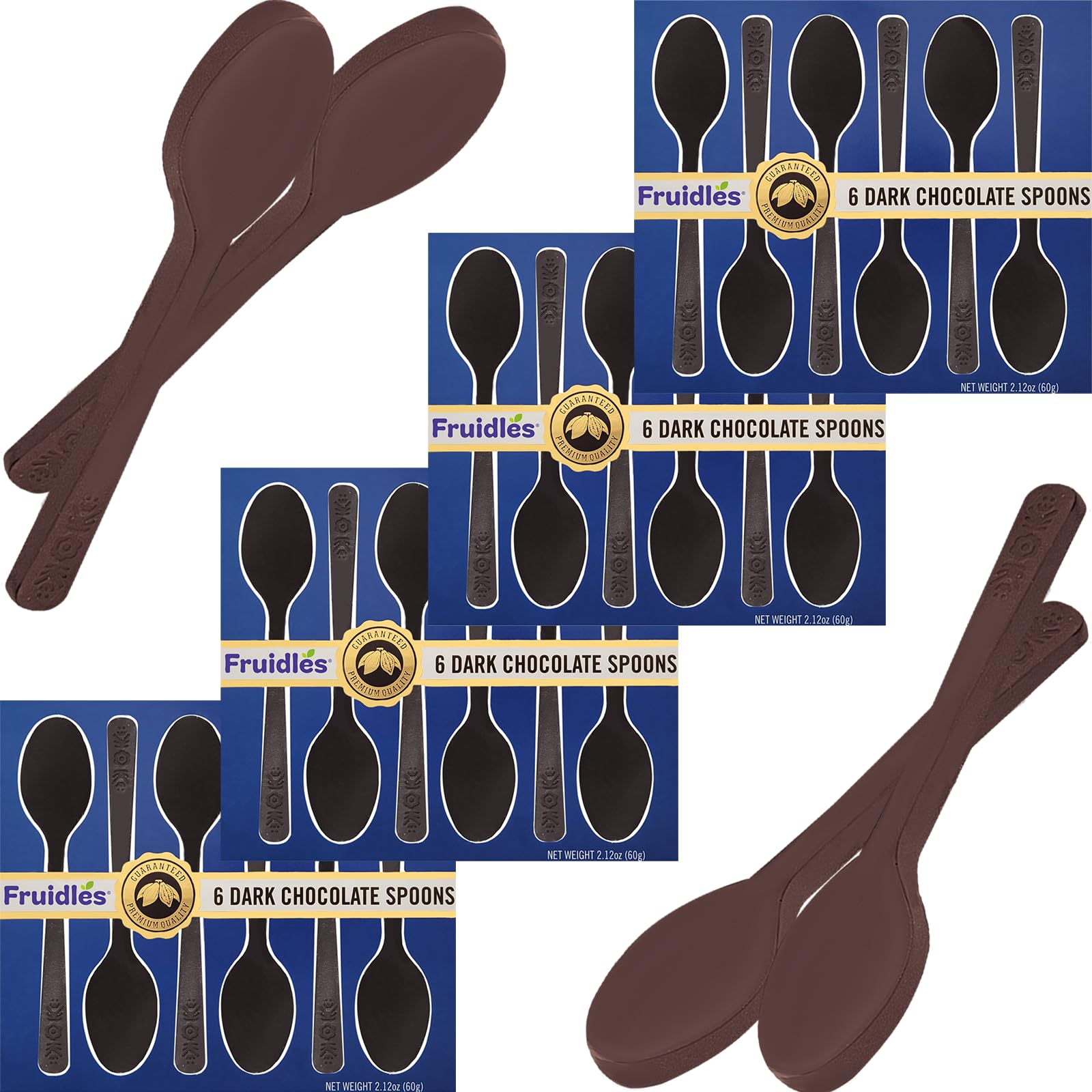 Amazon.com: Fruidles Dark Chocolate Spoons, Candy Hot Chocolate ...