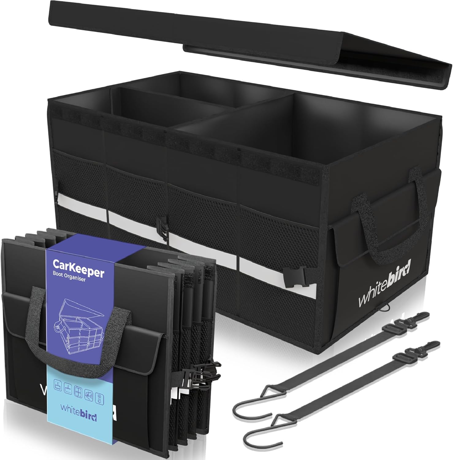 CarKeeper Car Boot Organiser Collapsible Boot Storage Box With ...