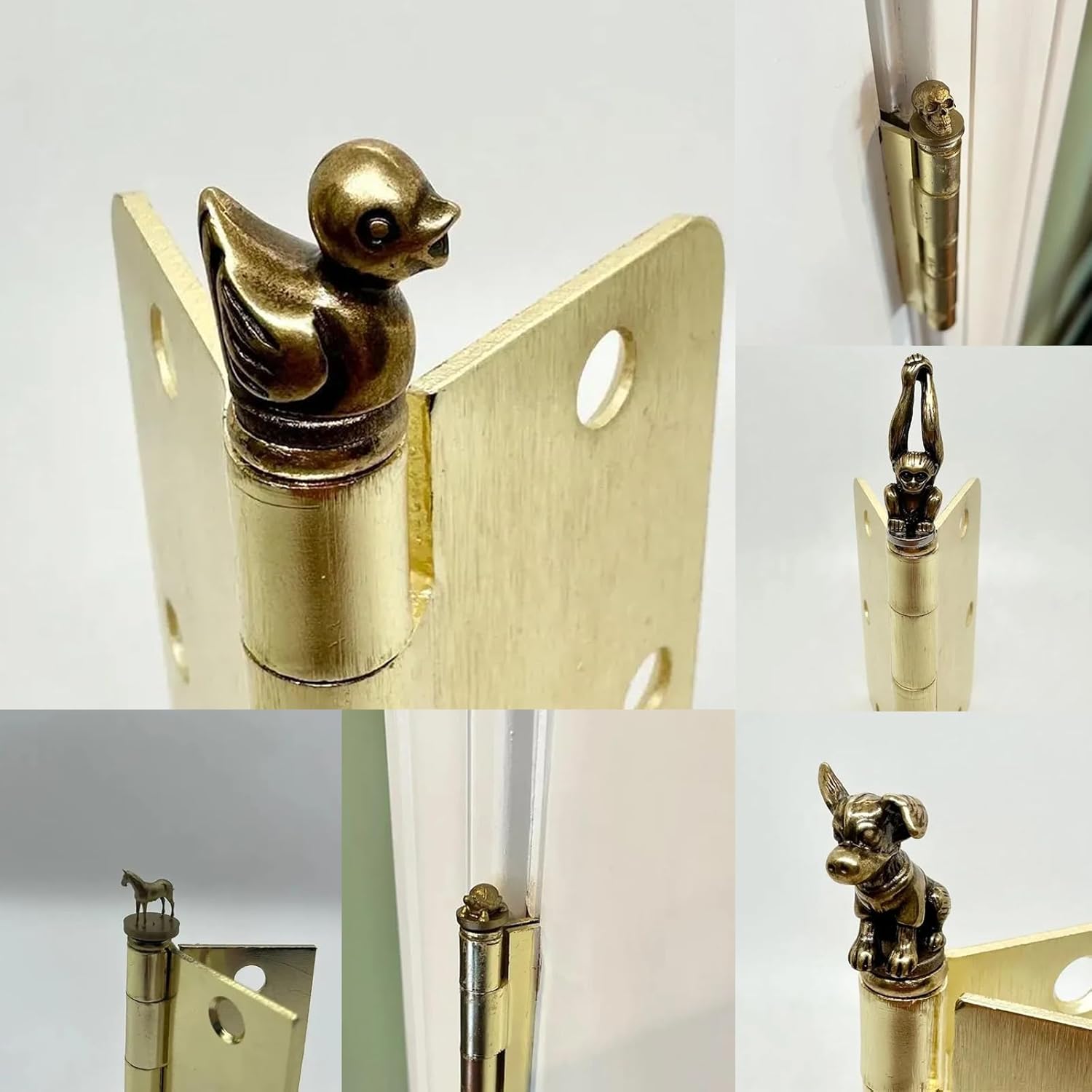 Amazon.com: Hinge Head Home Decoration, Vintage Animal Door Hinge Heads ...