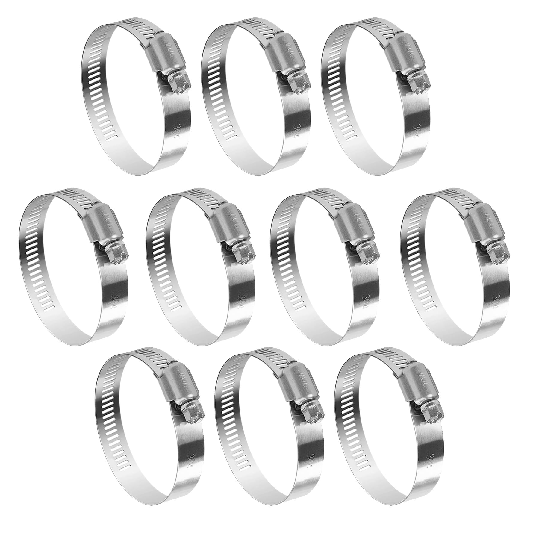 8 x Brand New 10 Pcs Jubilee Clips Hose Clips Set Adjustable 21-44mm R ...