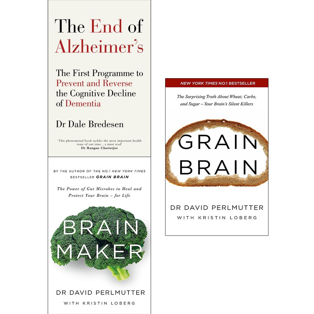 End Of Alzheimers, Brain Maker and Grain Brain 3 Books Collection Set ...