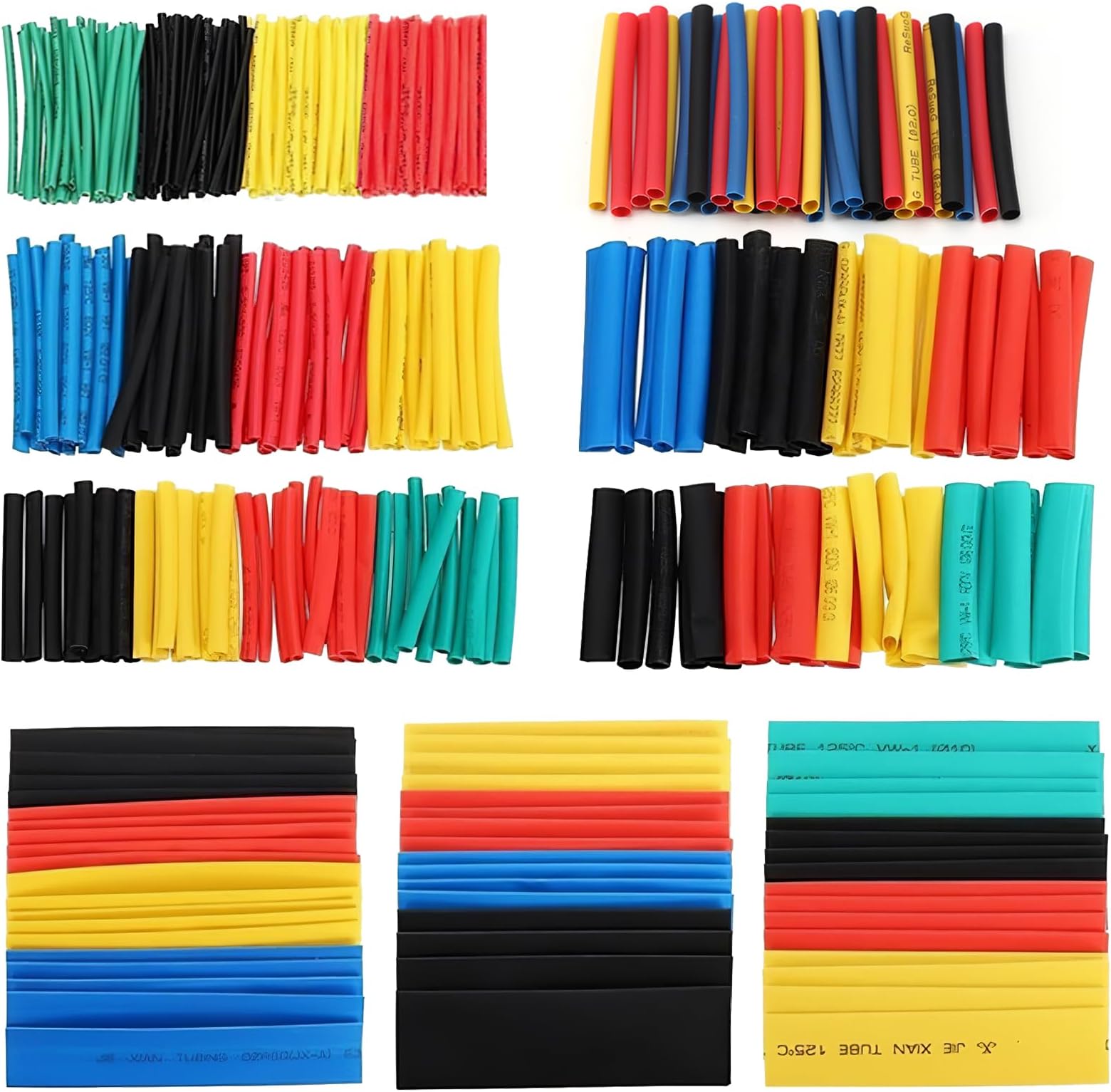Heat Shrink Tubing Kit for Wires - 127 Pcs Heatshrink Sleeving Wrap Kit ...