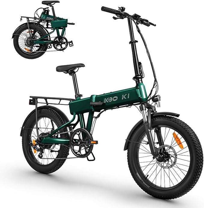Amazon.com : KBO K1 Folding Electric Bike 500W, 5 Colors K Series E Bike, Up to 45 Miles Range ...