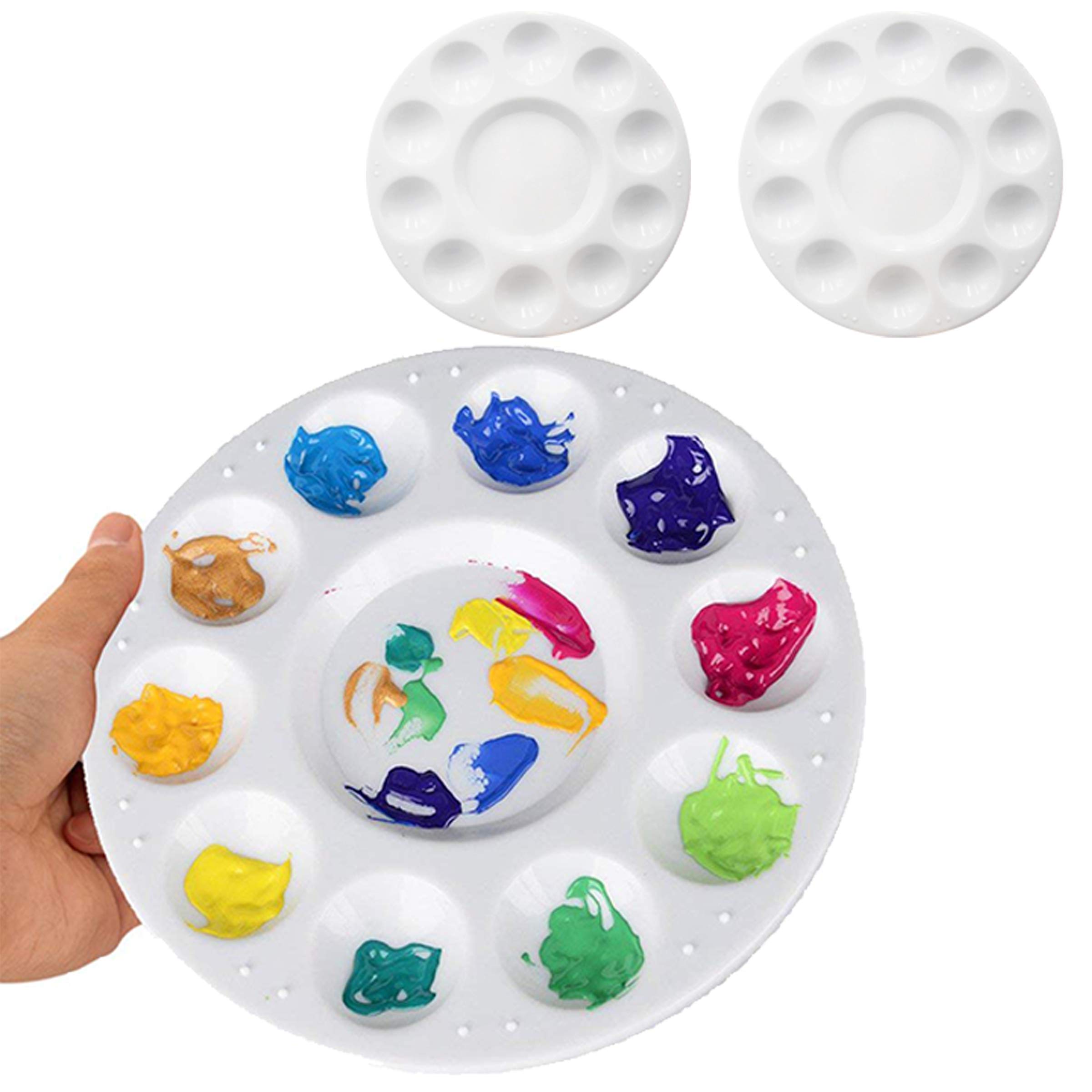 Amazon.com: BEADNVOA Round Paint Tray Palette Paint Pallet Model Paint ...