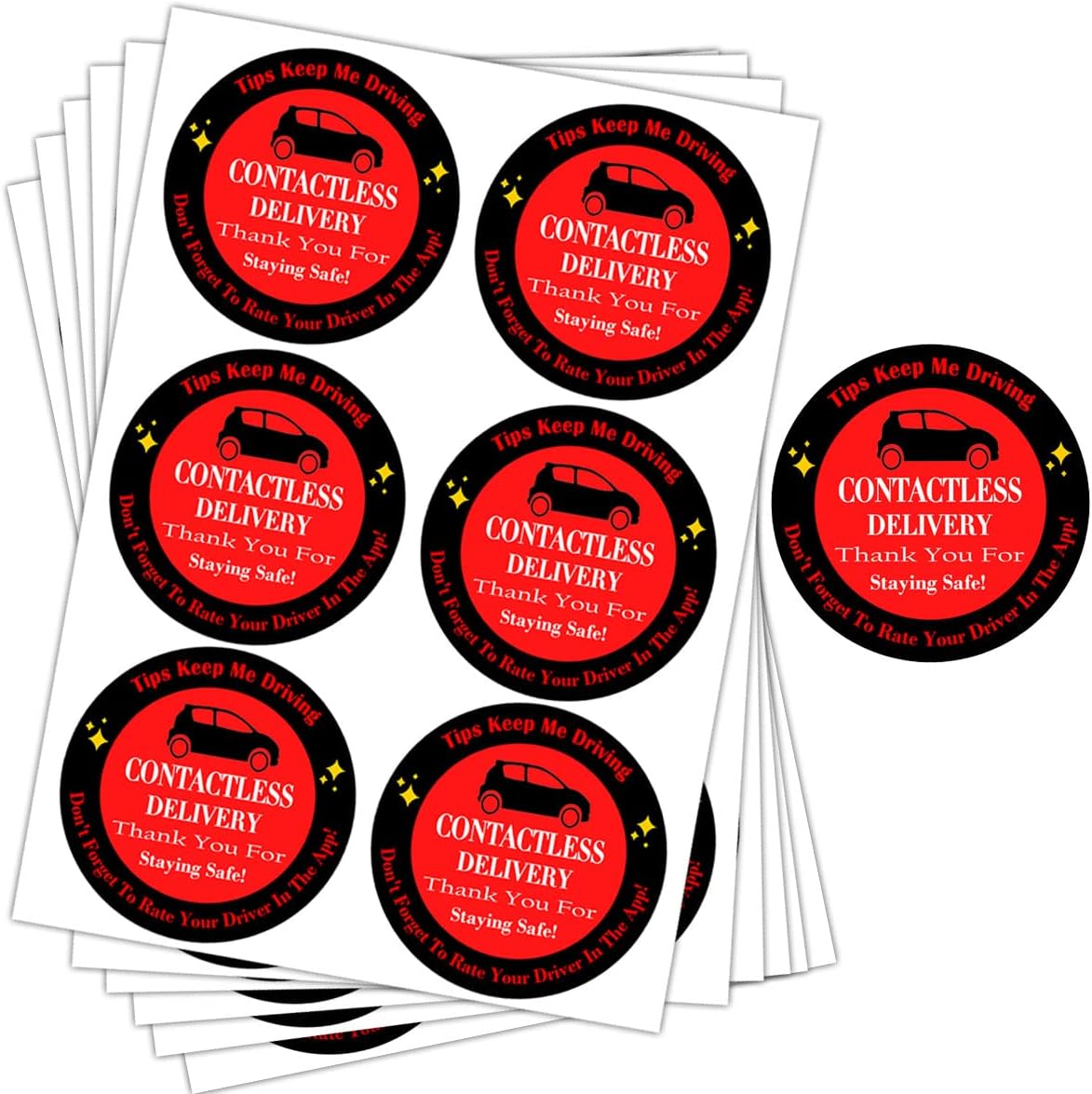 Amazon.com : Food Delivery Thank You Stickers 100 Count 4 x 1.33 Labels ...