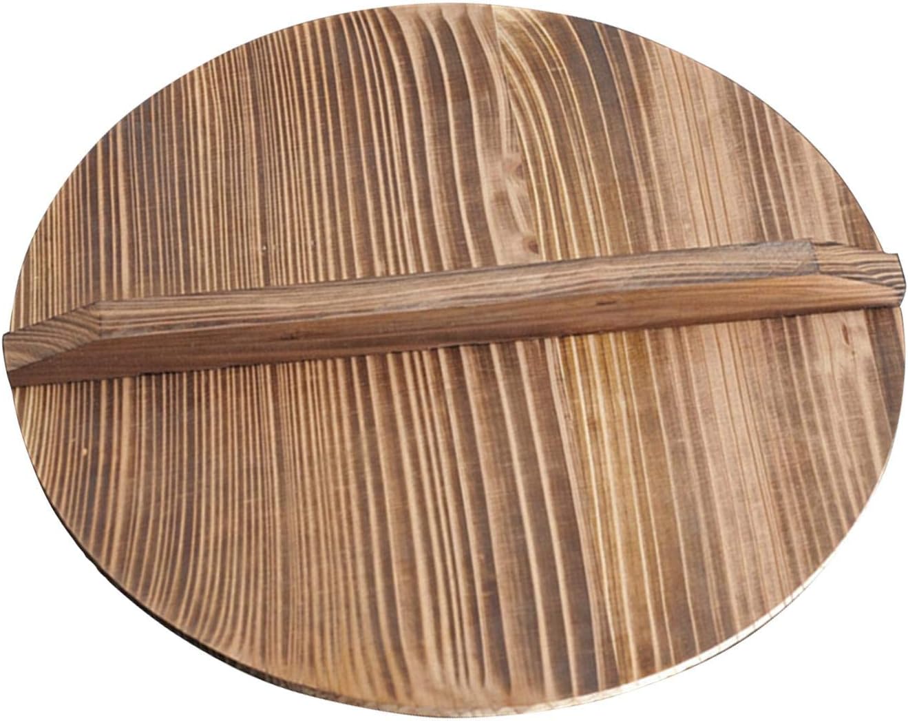 Amazon.com: Anntool 14 Inch Wooden Wok Lid for Cast Iron Wok, Natural ...
