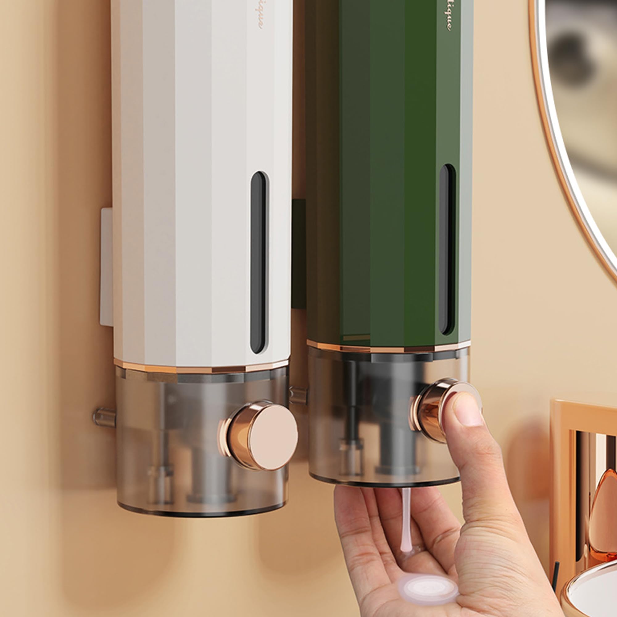 Distributeur Savon Mural, Lot de 2 Distributeur Savon 450 ML sans ...