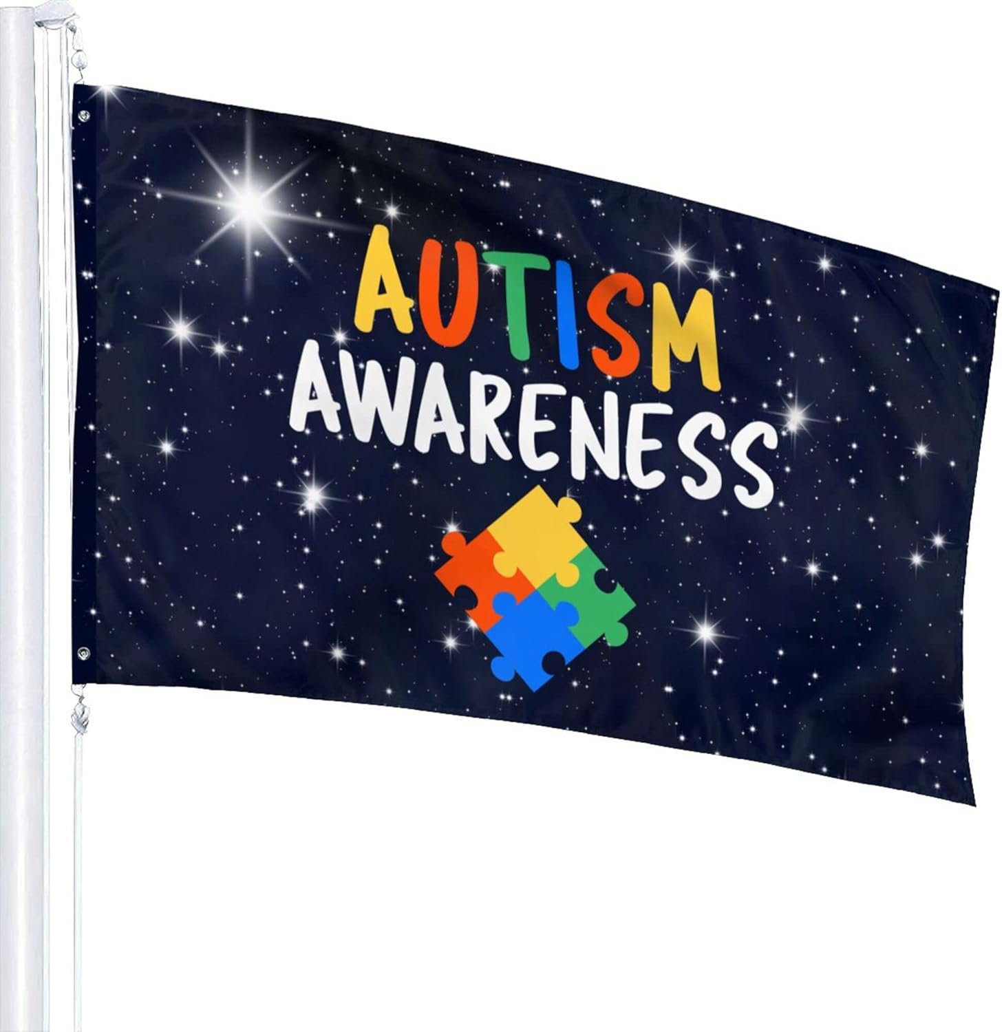 Autism Flag Autism Awareness Flag 3x5 FT Indoor Outdoor Banner ...