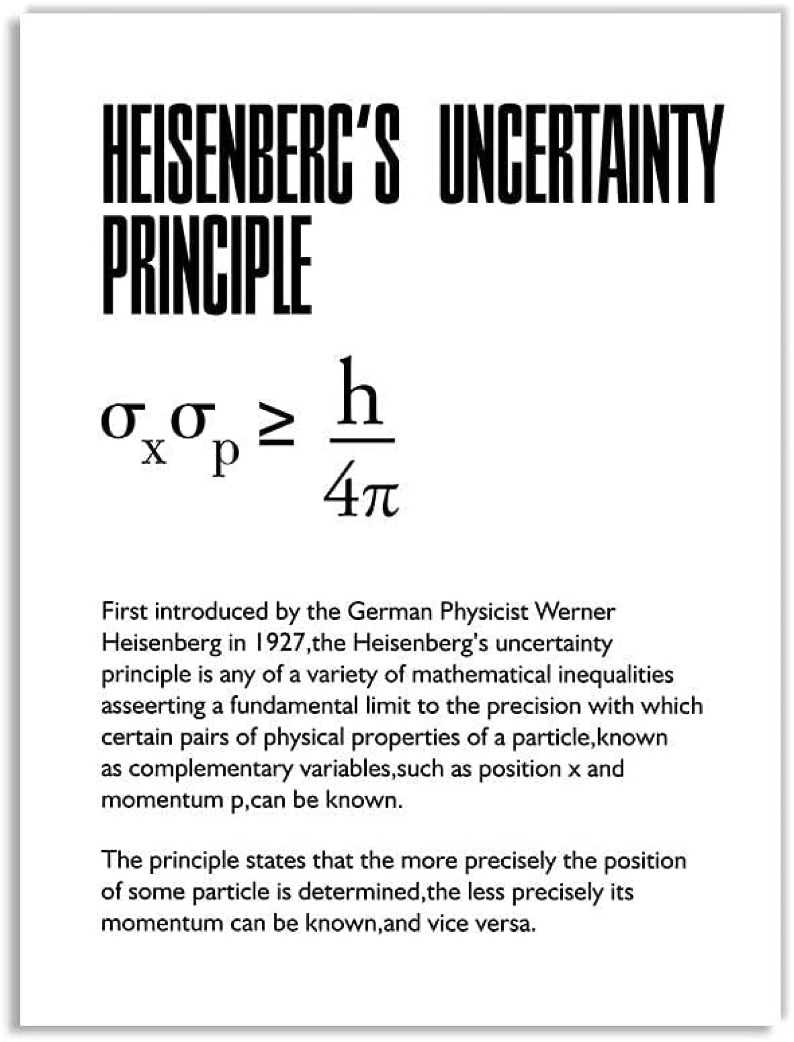 Heisenberg Uncertainty Principle Comic