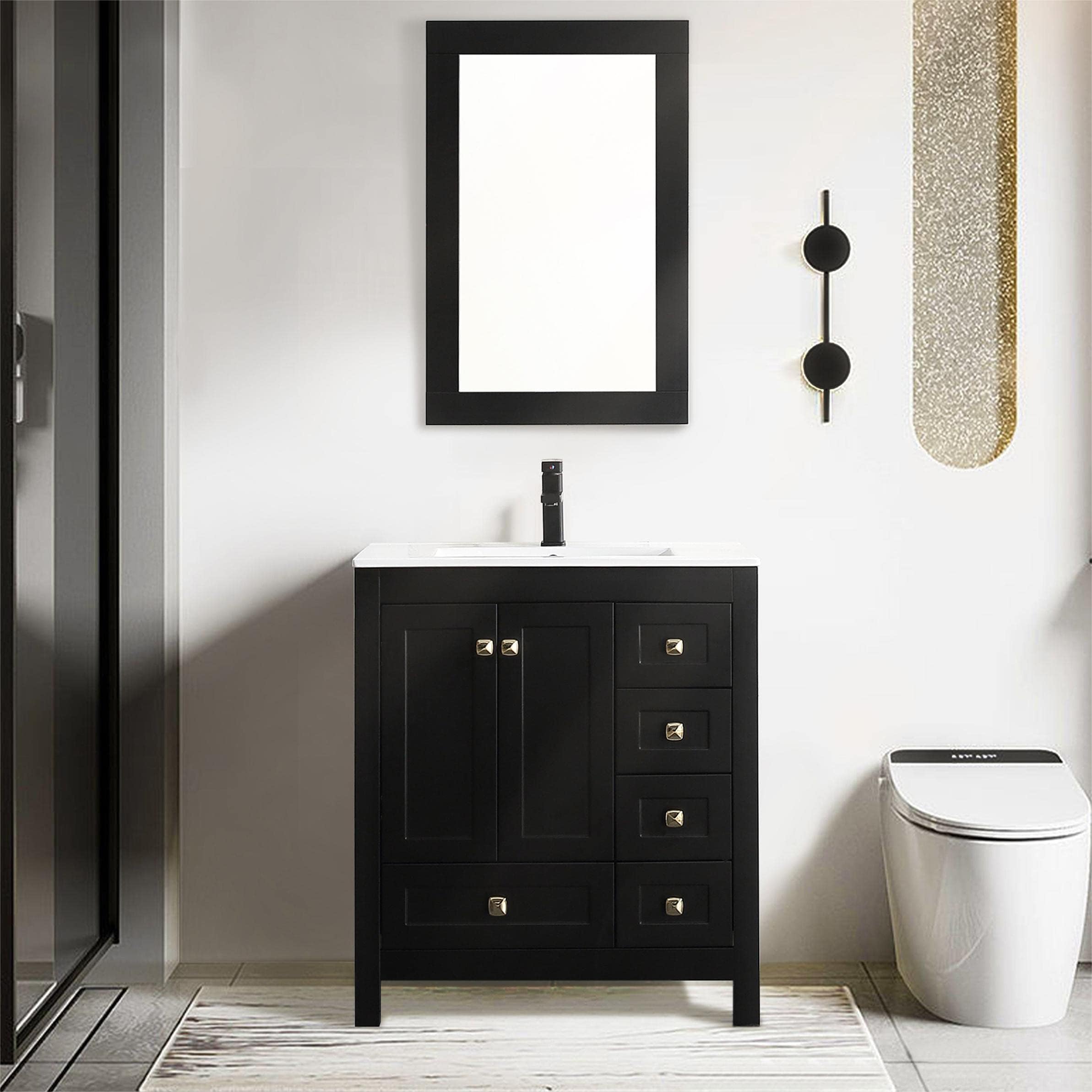 Amazon.com: 24 Inch Hickory Bathroom Vanity - Rustic Country Wooden ...