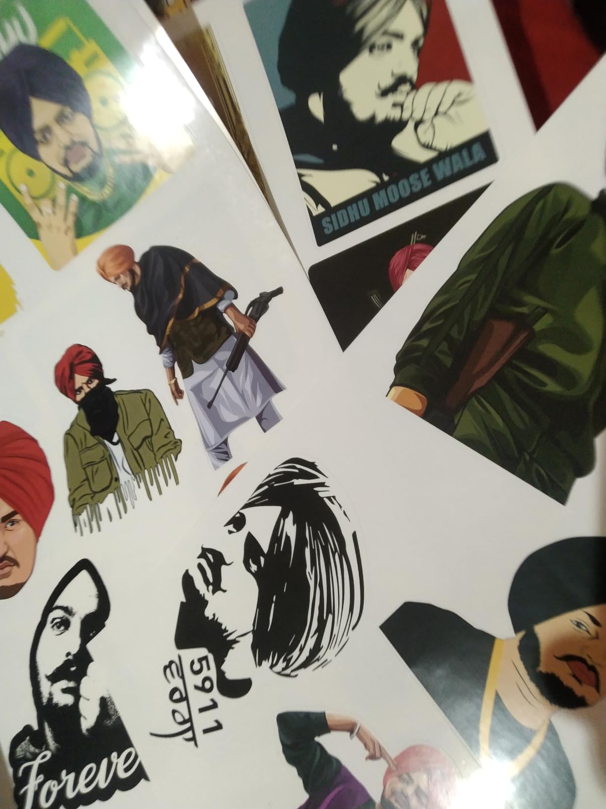 Uzoid Sidhu Moosewala Stickers (Pack of 30) Waterproof, Non-Tearable ...