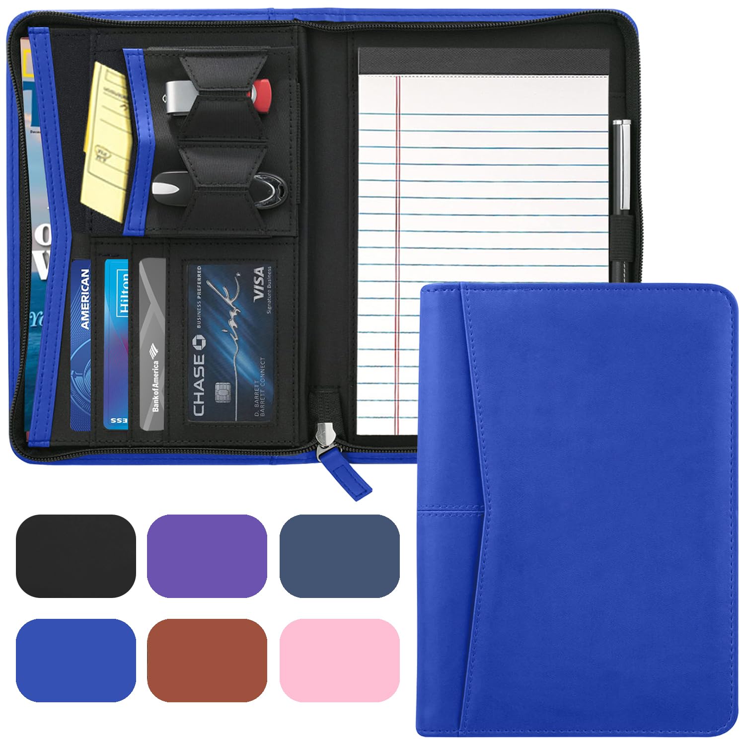 Snapklik.com : Small Portfolio Organizer, A5 Zippered Business ...