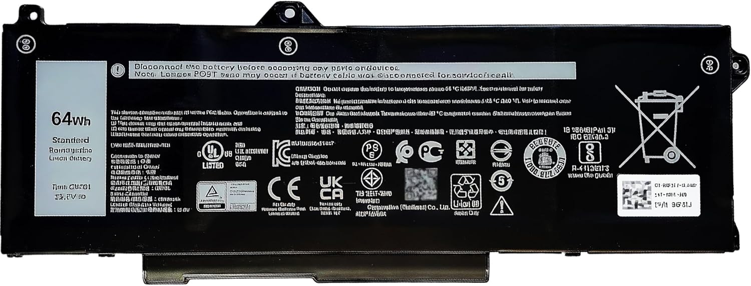QSHUTECH 64Wh GRT01 Laptop Battery for Dell Latitude 15 5521 5531 14 ...