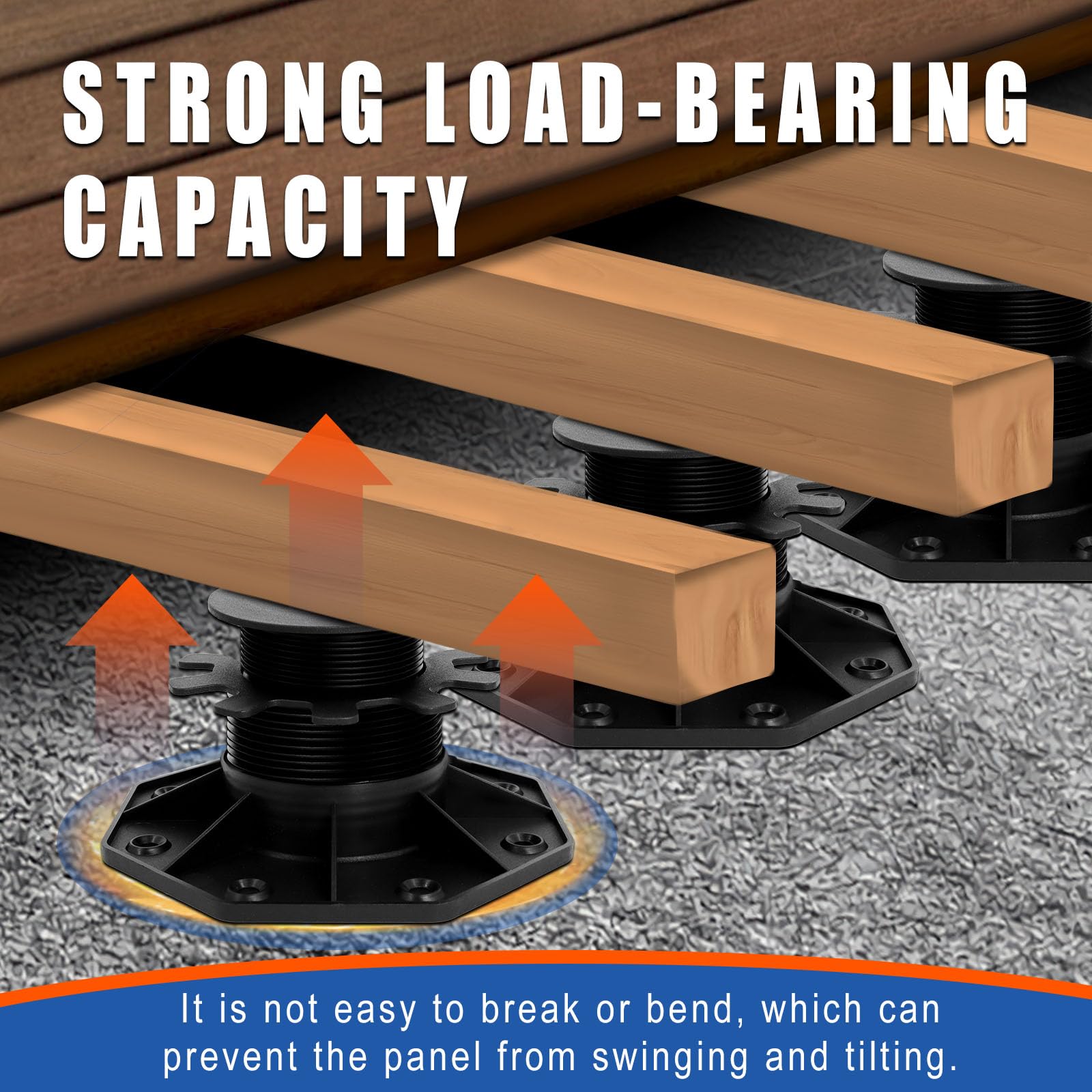 Adjustable Deck Footings Build A Grade Level Deck