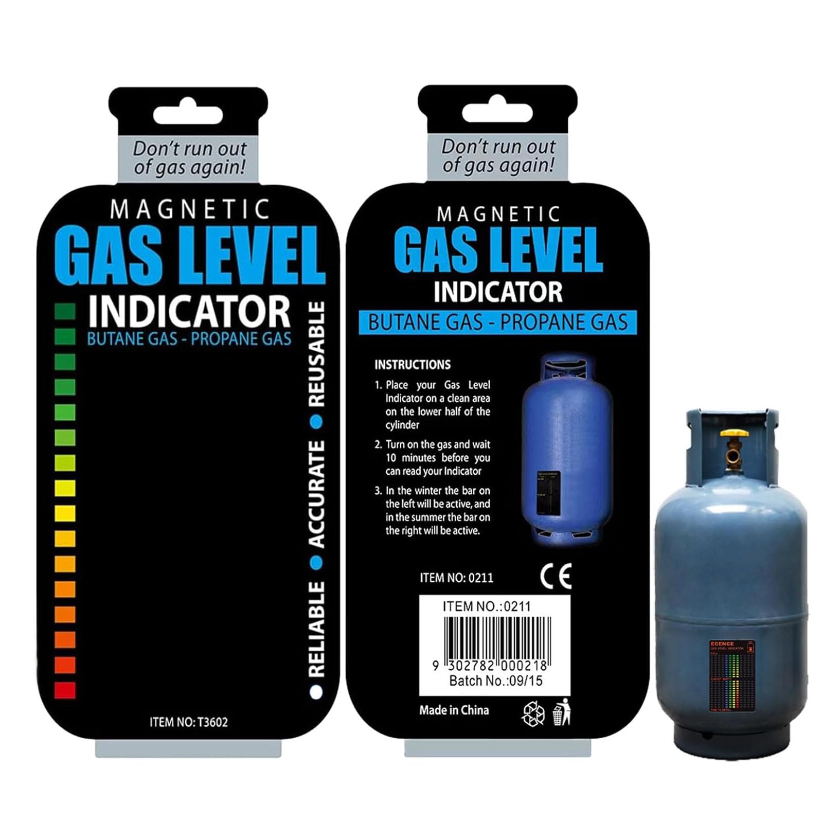 2 Pieces Magnetic Gas Bottle Level Indicator, Gas Level Indicator for ...