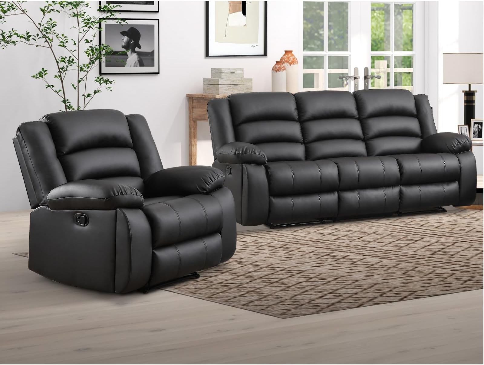Amazon.com: Veebfant 3 Pieces Living Room Furniture Sets Include ...