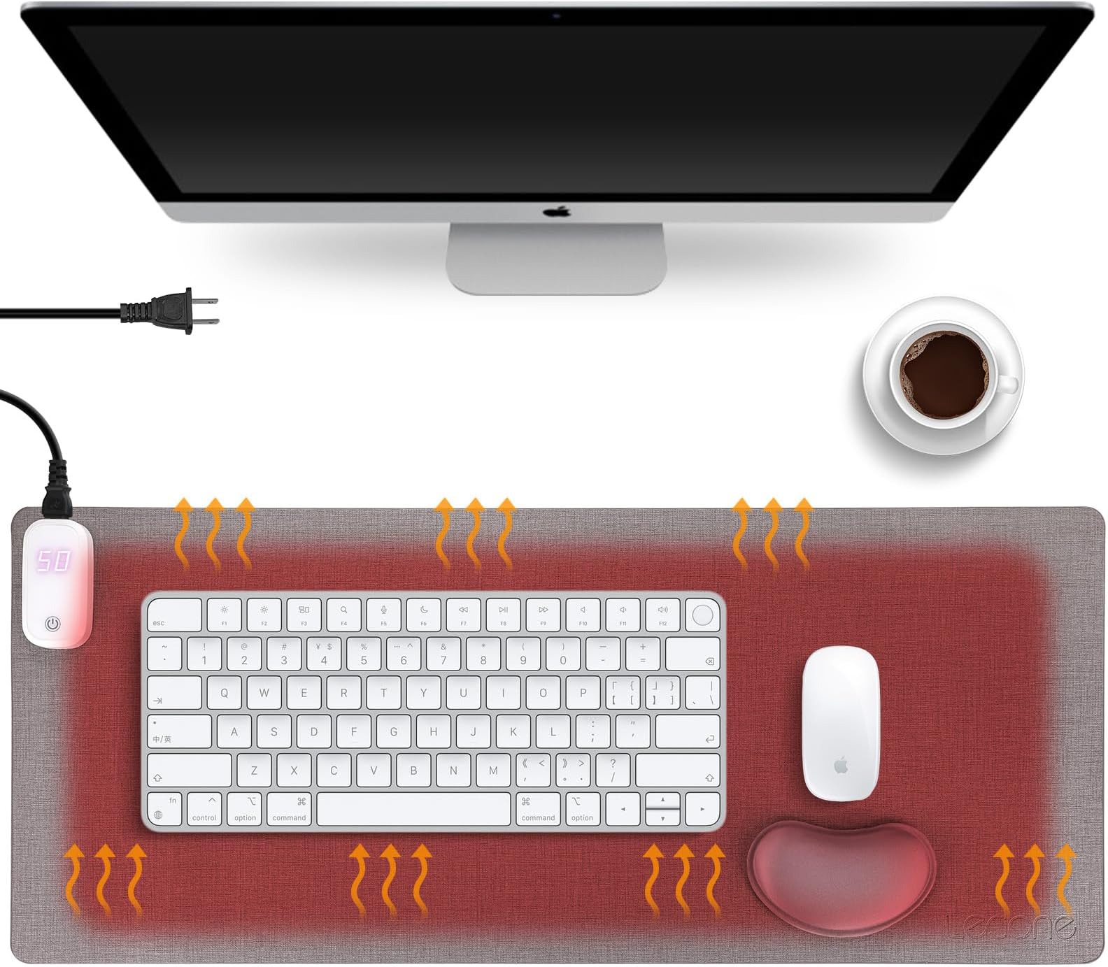 Heated Desk Pad, Warm Desk Pad 31.5" x 13" Hand Warmer Digital Display ...