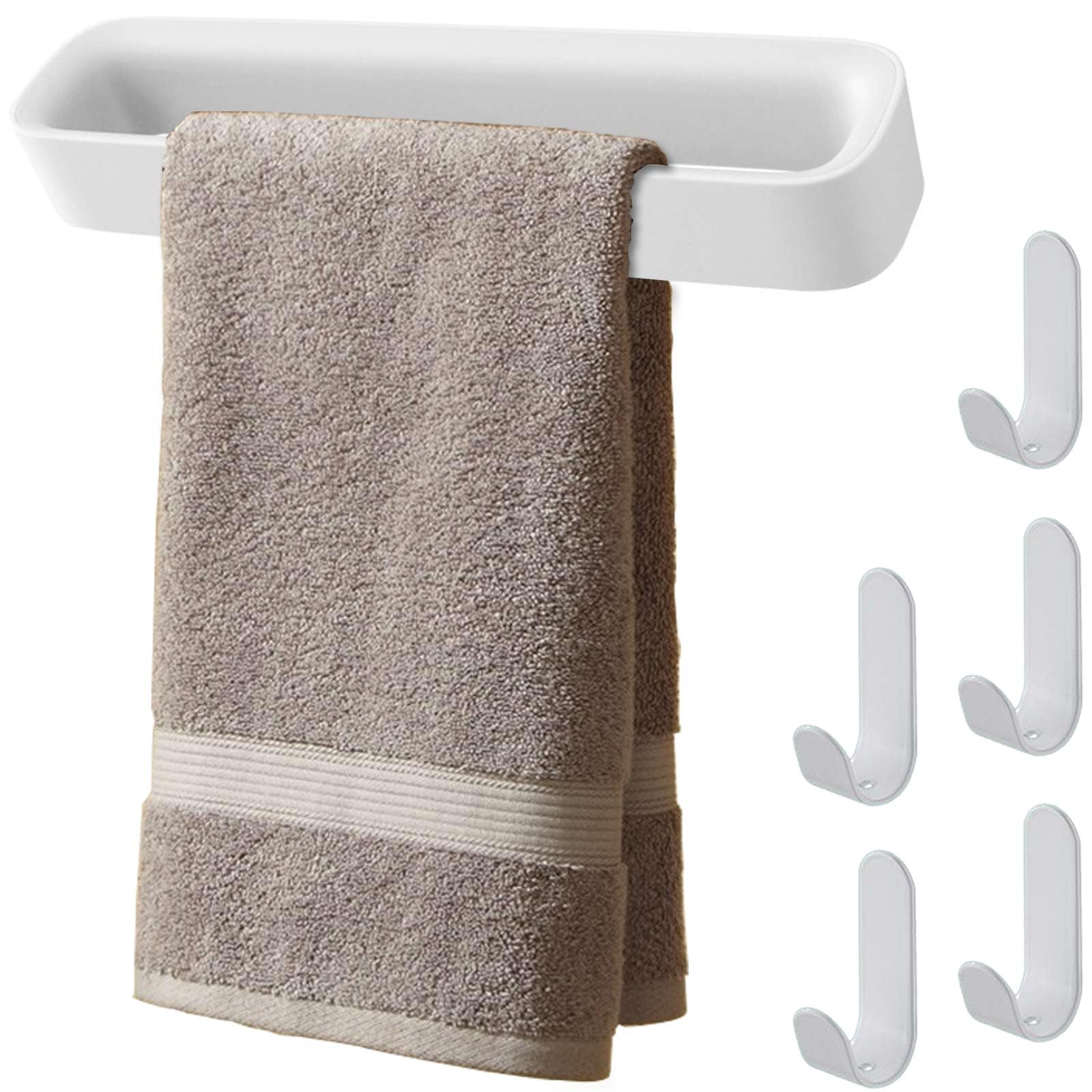 BetterJonny Towel Rail - Hand Towel Holder with 5 Pack Self Adhesive ...