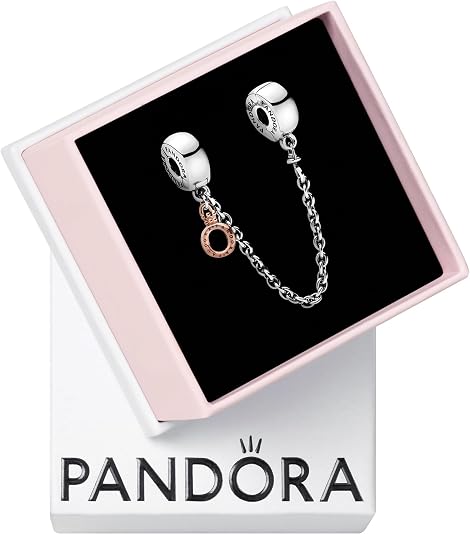 Amazon.com: PANDORA Dangling Crown O Safety Chain Charm - Compatible ...