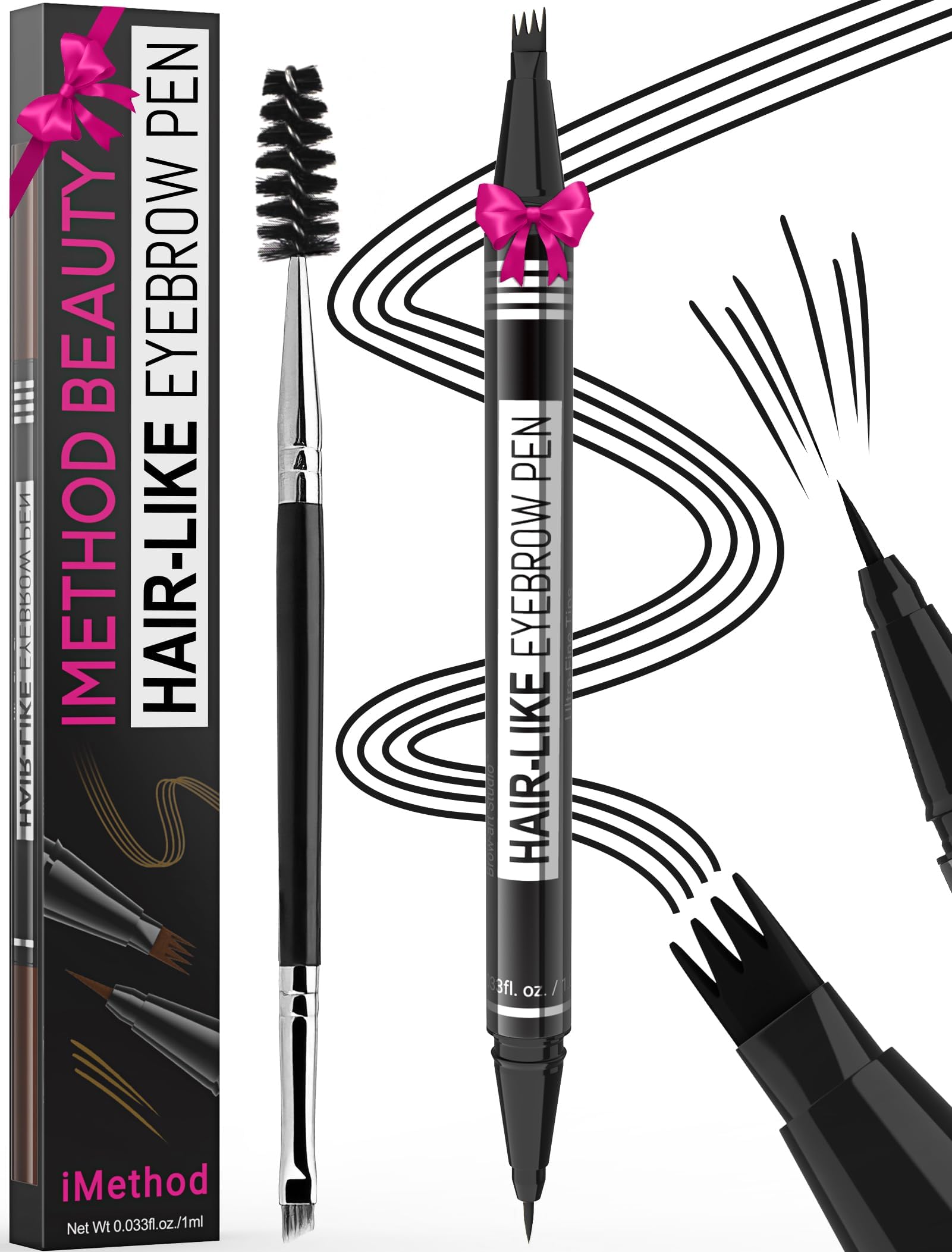 Amazon.com : iMethod Eyebrow Pen - Eyebrow Pencil Magical 2-in-1 Eye ...