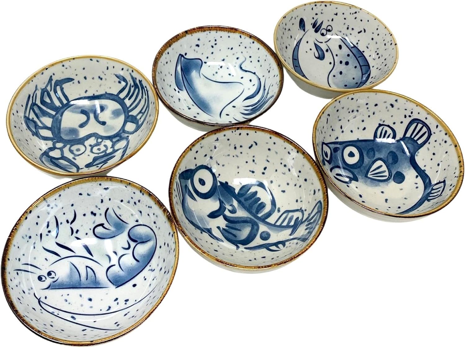 Amazon.com: TJ Global Set of 6 Traditional Japanese Pottery Ceramic ...
