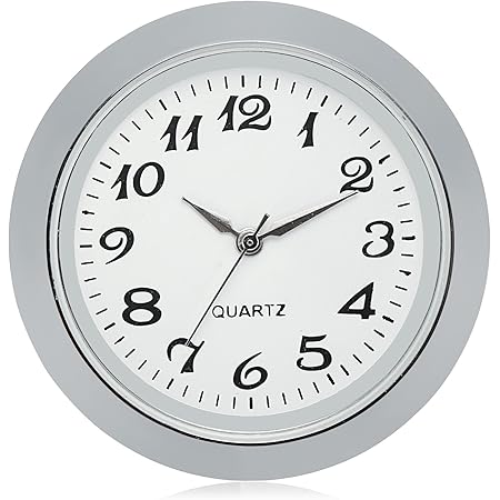 Amazon.com: Mini Clock Insert 1-1/2 Inch (37 mm) Round Quartz Movement ...