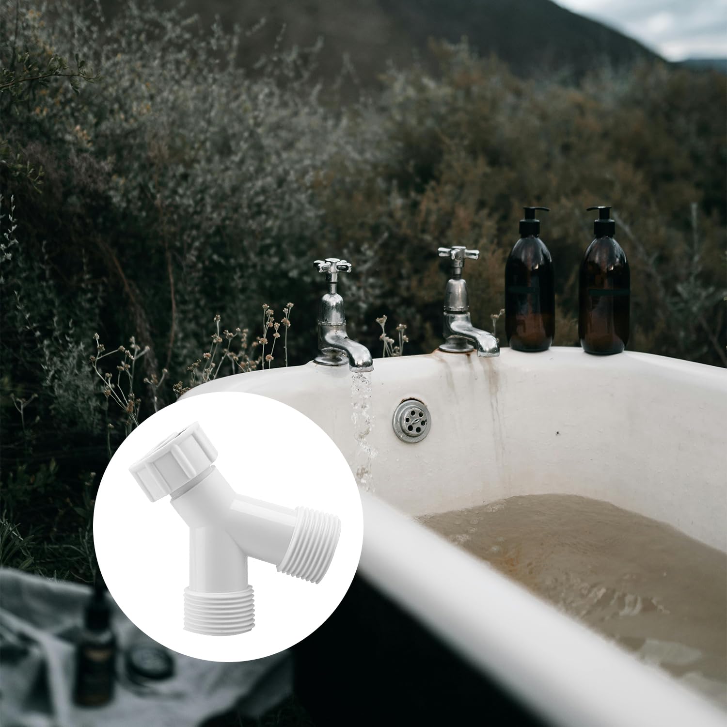 Rumyve Plastic Y Splitter,BSP Hose Y-Piece Splitter Connector,3/4 Inch ...