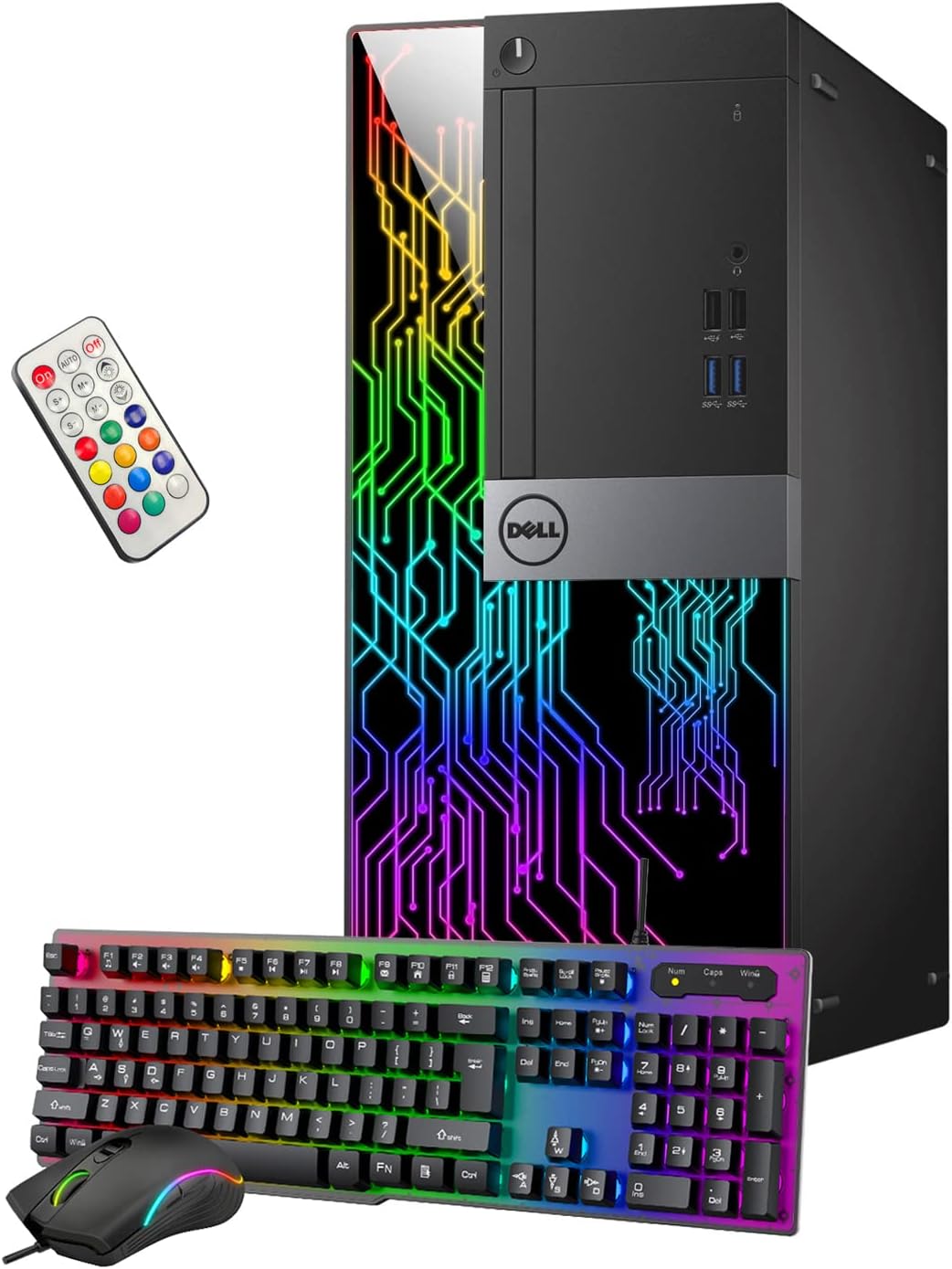 Dell OptiPlex Gaming Tower RGB Lights Computer Intel Core i5 8500 8th ...