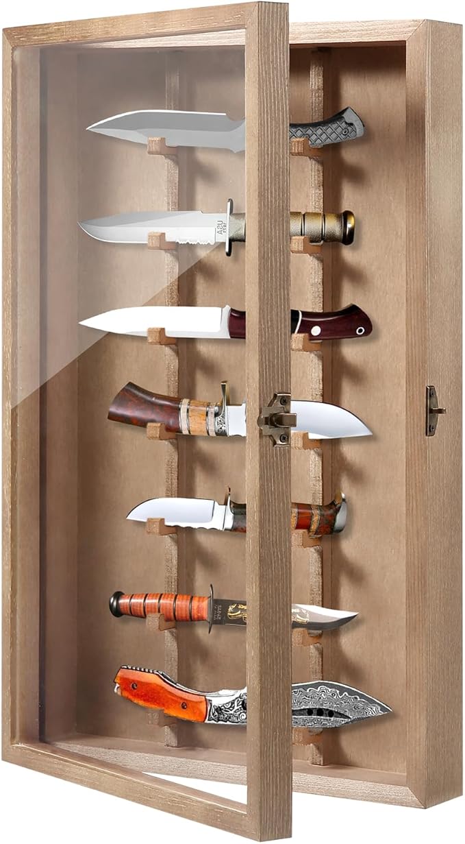 Amazon.com: Triceratops Knife Display Case with Lockable Clear Acrylic ...