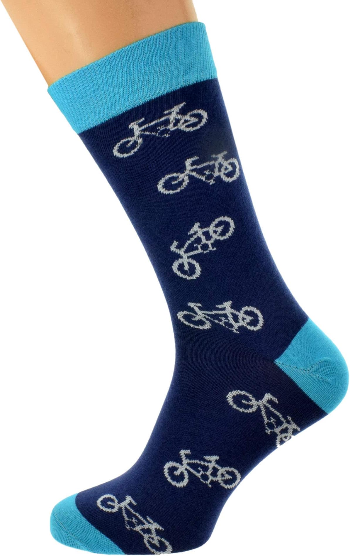 Black Socks With a Racing Bicycle Design. A perfect novelty gift ...