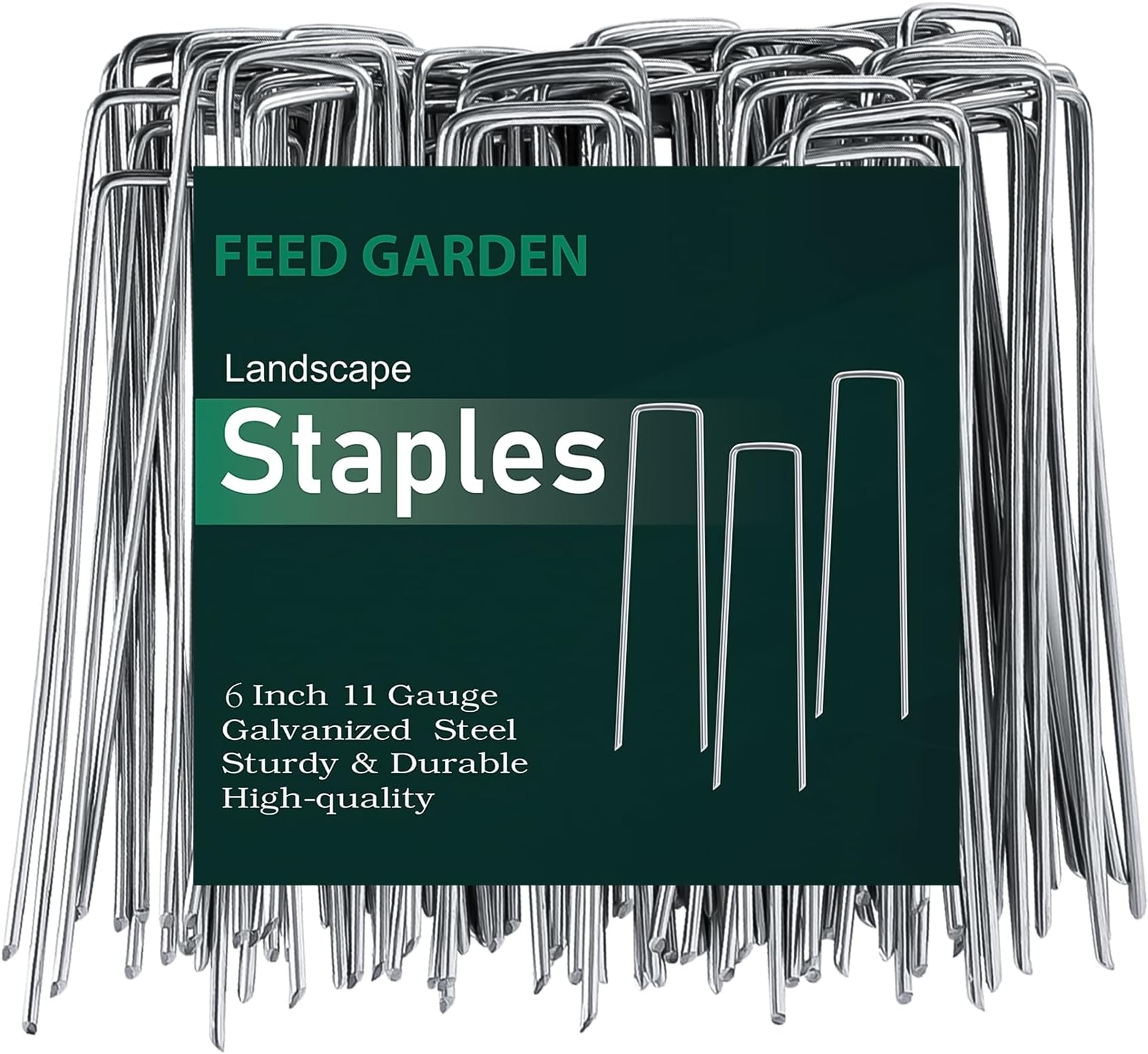 Amazon.com : houya Landscape Staples 6 Inch Garden Stakes Galvanized ...