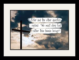 Amazon.com: WeSellPhotos Acts 5:29"We Must Obey God - Christian Poster ...