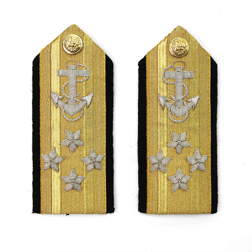 Amazon.com: Pair of United States Navy Admiral Hard Shoulder Boards ...