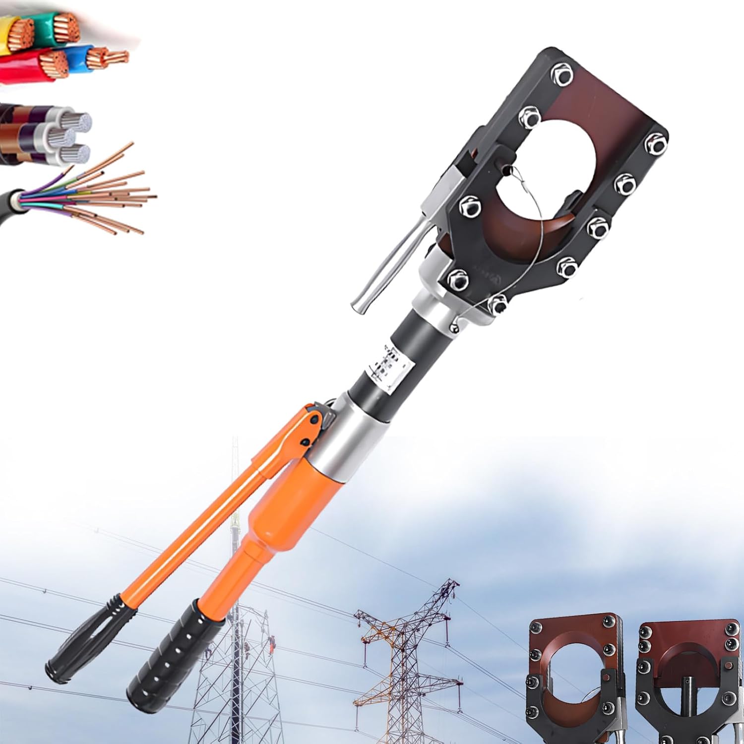 Hydraulic Cable Cutting Tool and Crimping Tool with Safety Valve for ...