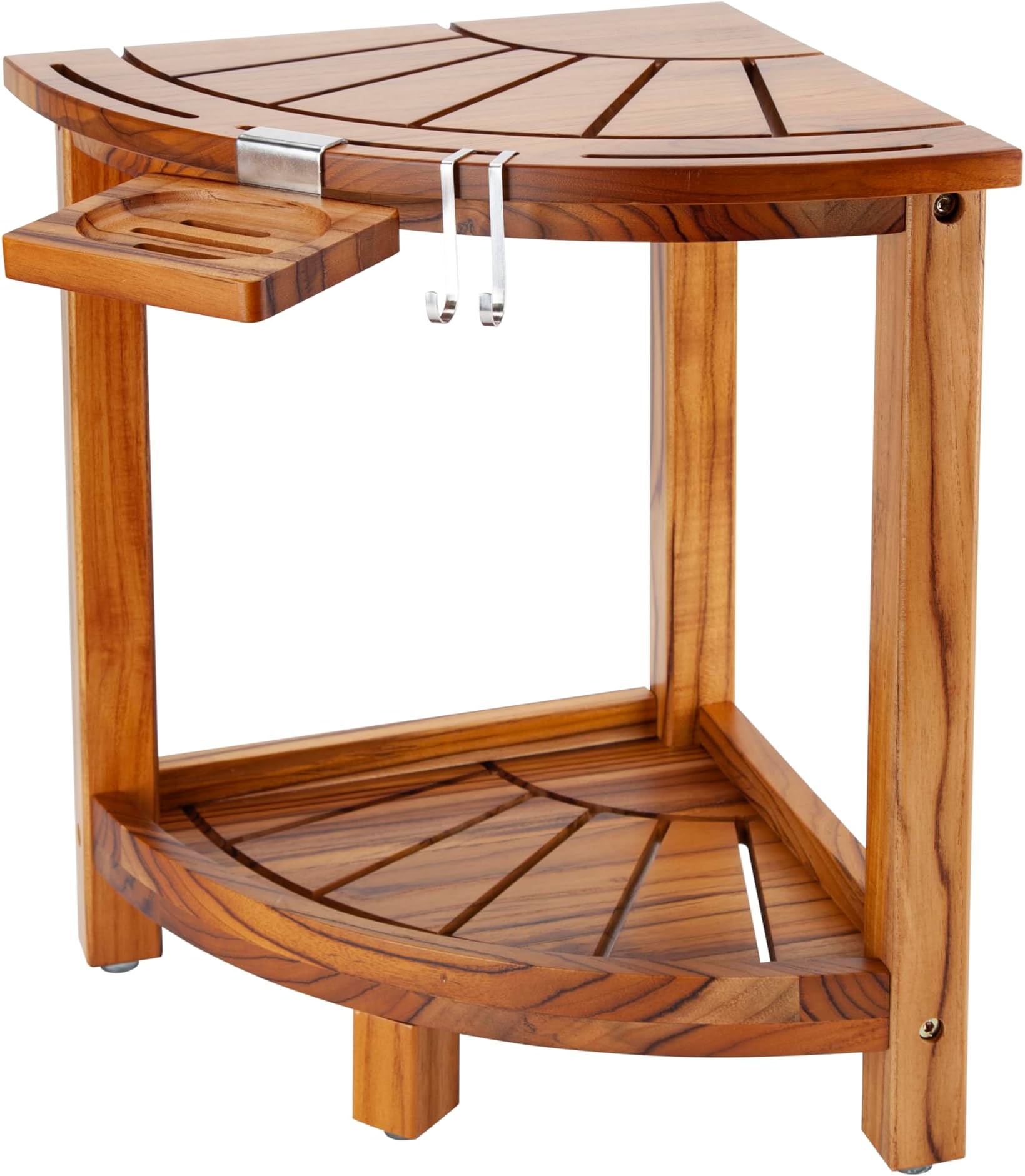 Amazon.com: Cartman Original 13" Corner Teak Shower Decorative Bathroom ...