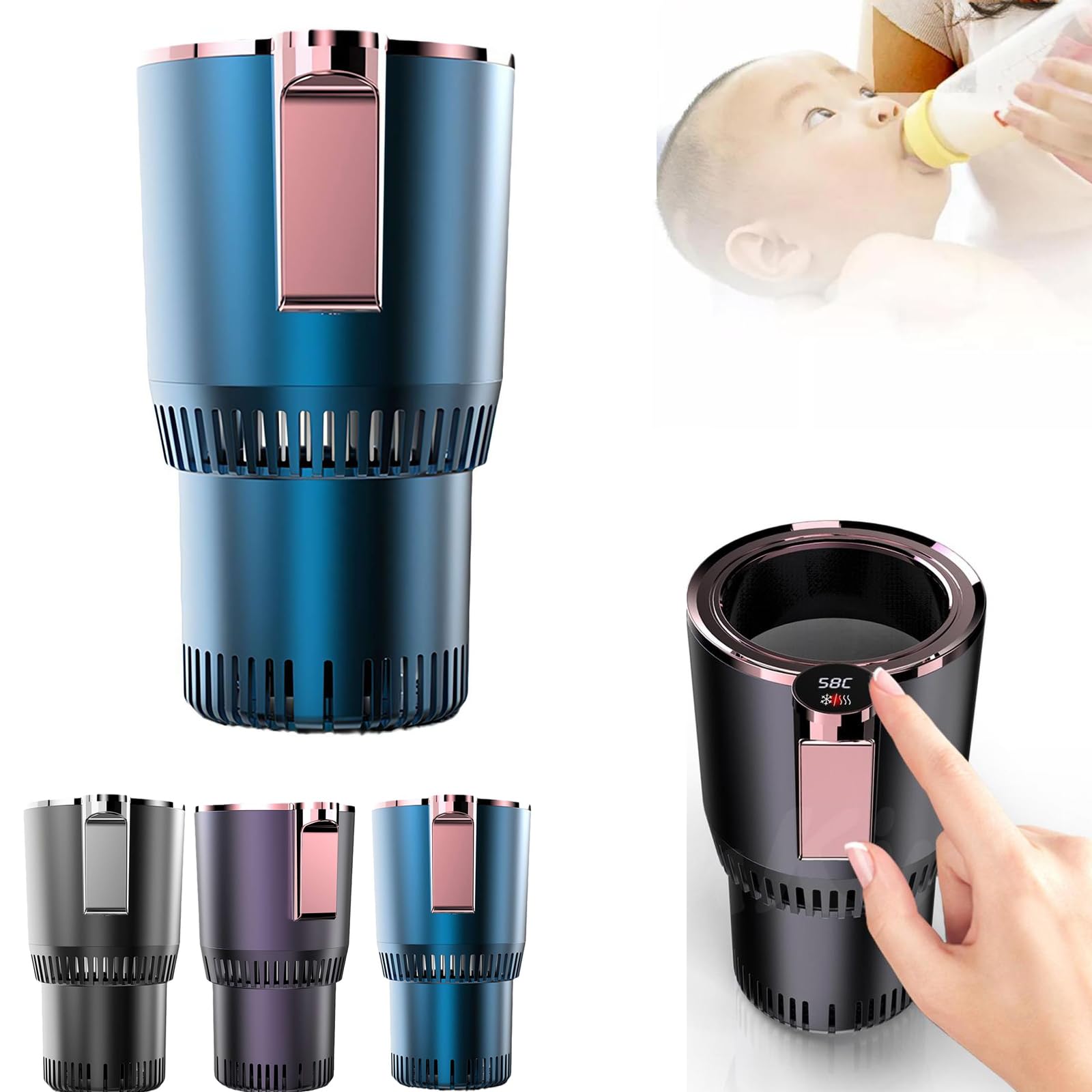 Amazon.com: Smart Car 2-In-1 Hot and Cold Cup,12V Car Charger Self ...