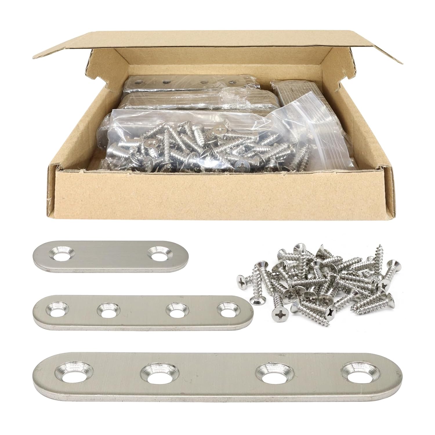 Amazon.com: FORRCKY 35Pcs 2in 3in 4 inches Stainless Steel Flat ...