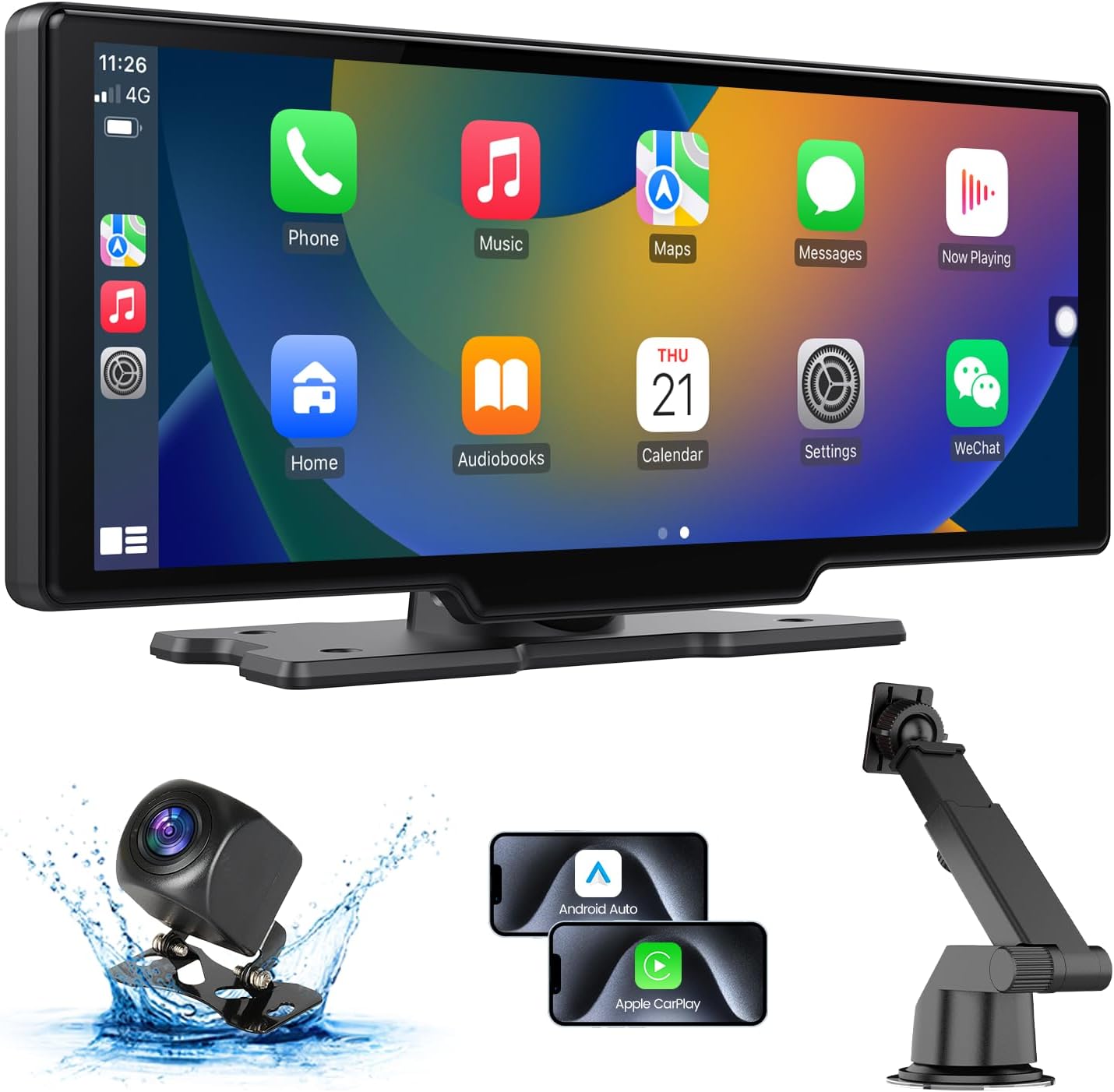 Amazon.com: Portable Carplay Screen for Car Stereo, 10.26" HD Touch ...