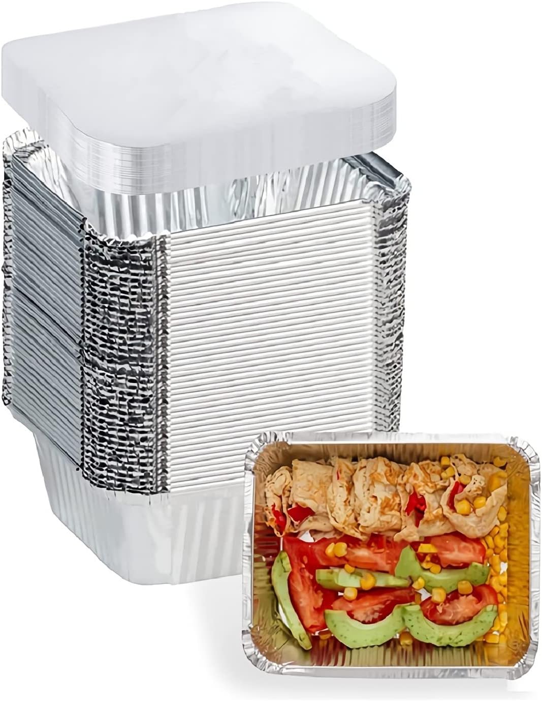 Amazon.com: 9x13 Aluminum Pans with Lids Disposable Aluminum Foil Pans ...