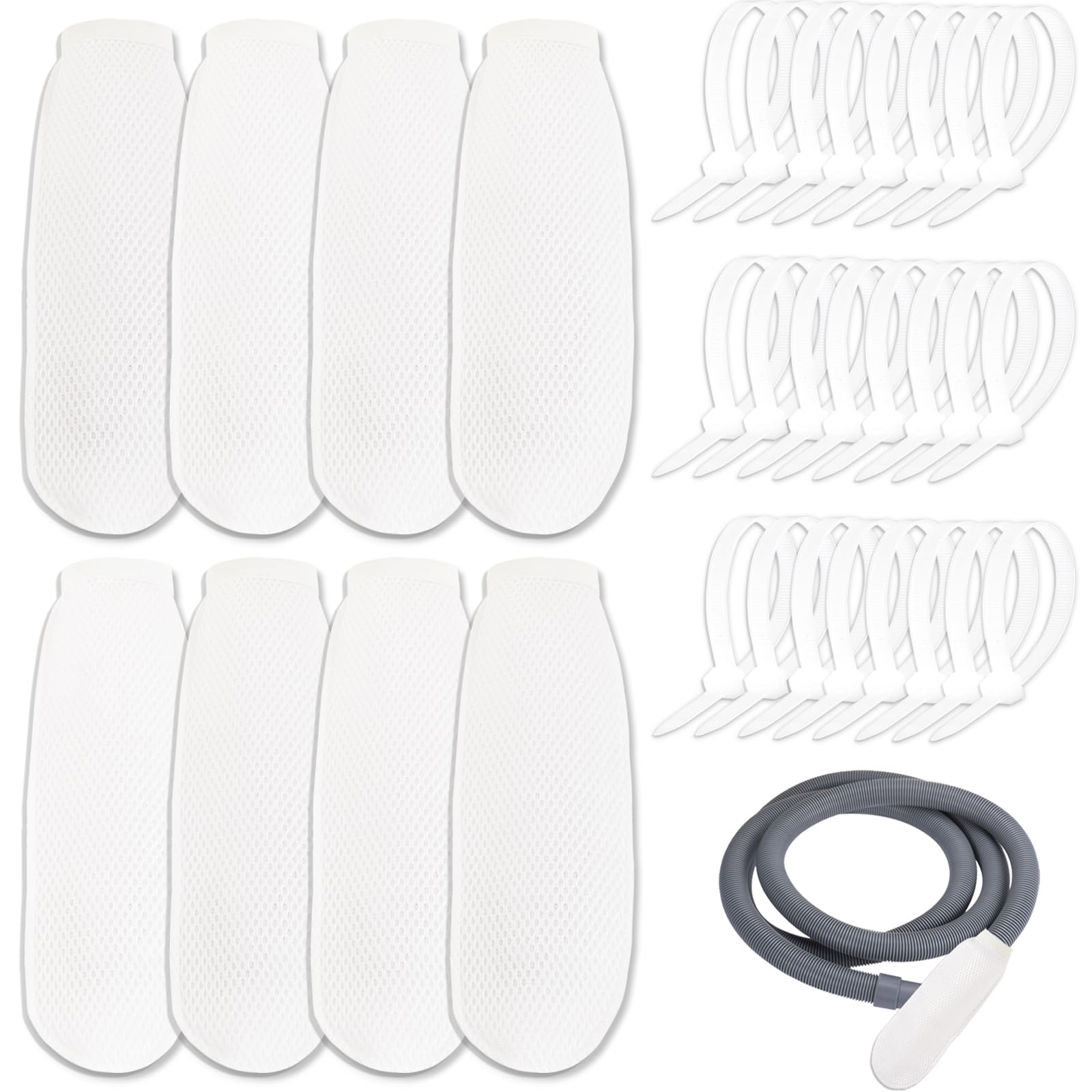 Amazon.com: 40 Pcs Lint Traps for Washing Machine Hose Set，Nylon Mesh ...